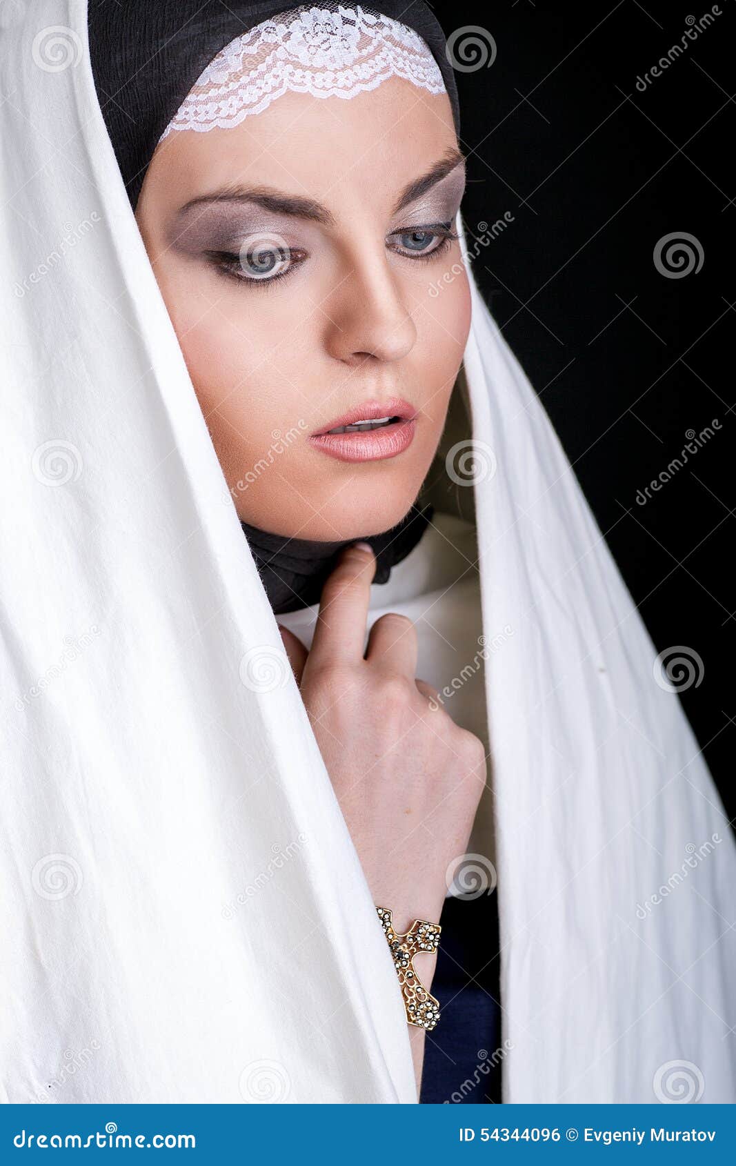 Portrait of the Young Beautiful Nun Stock Photo - Image of glad, female ...