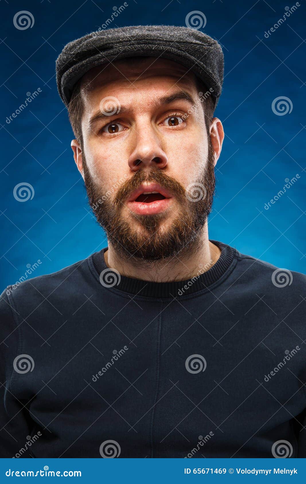 The Portrait of a Young Beautiful Surprised Man Stock Image - Image of ...