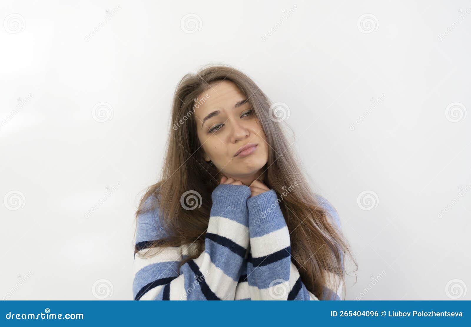 Portrait of a Young Beautiful Woman Sad Stock Photo - Image of ...