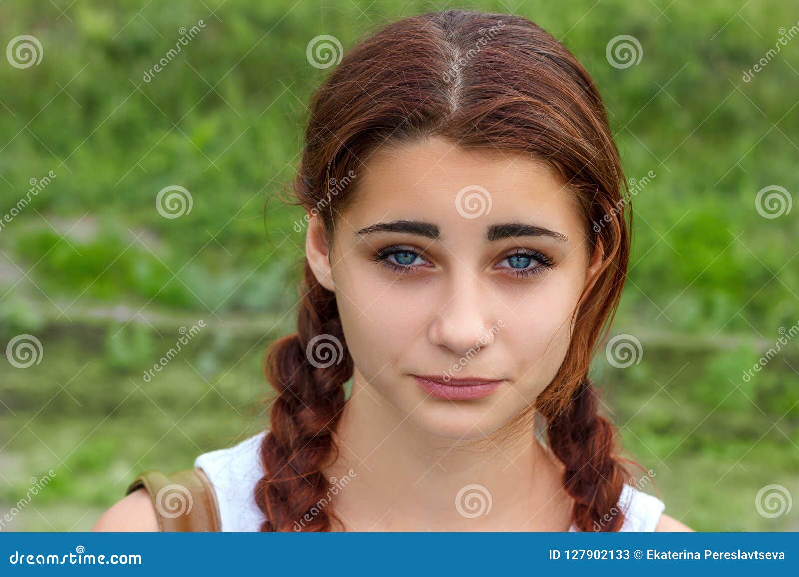 Portrait of a Young Beautiful Woman with a Sad Face Stock Image - Image ... Portrait of a Young Beautiful Woman with a Sad Face Stock Image - Image ...