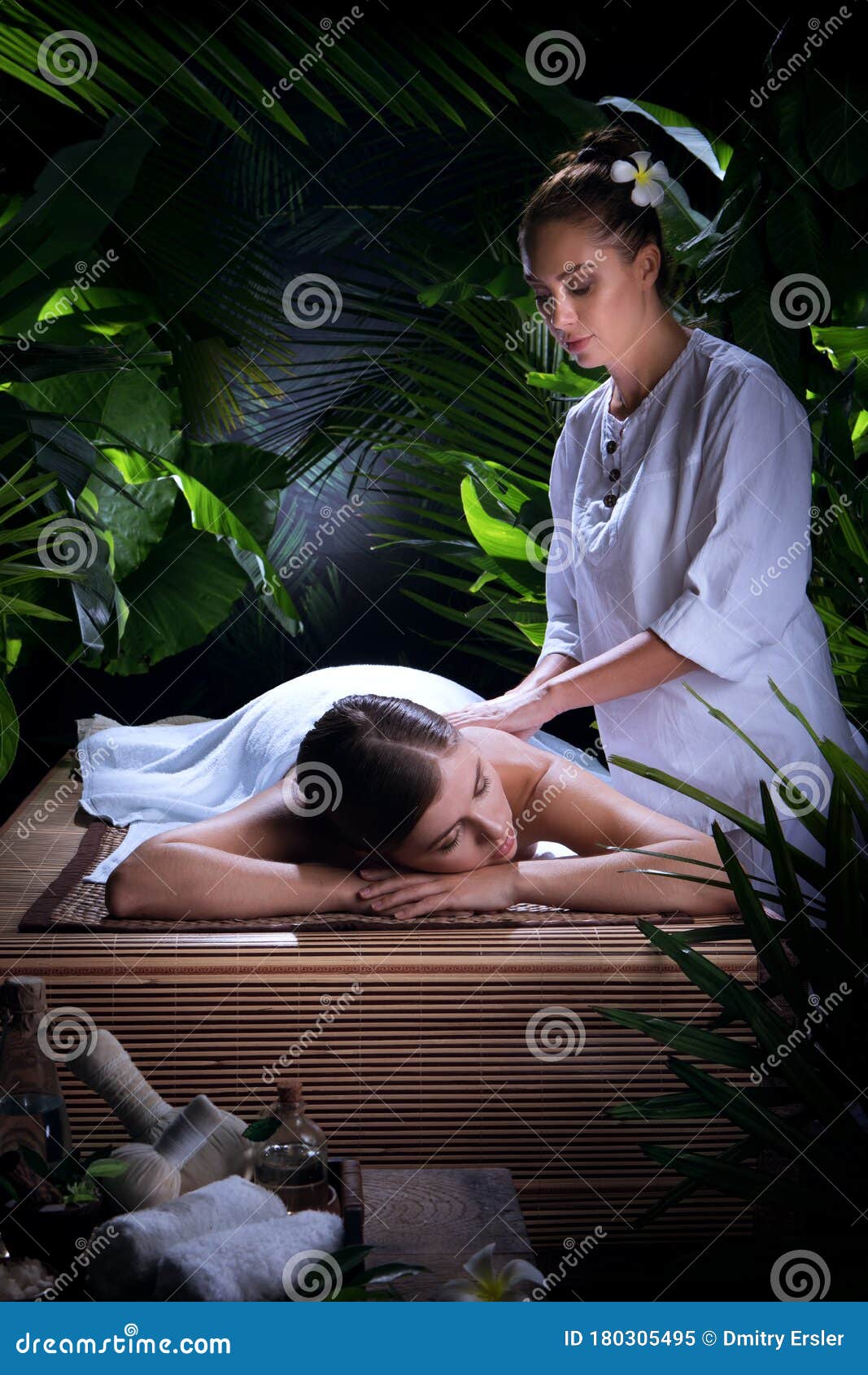 Young Beautiful Woman In Spa Environment Stock Image Image Of
