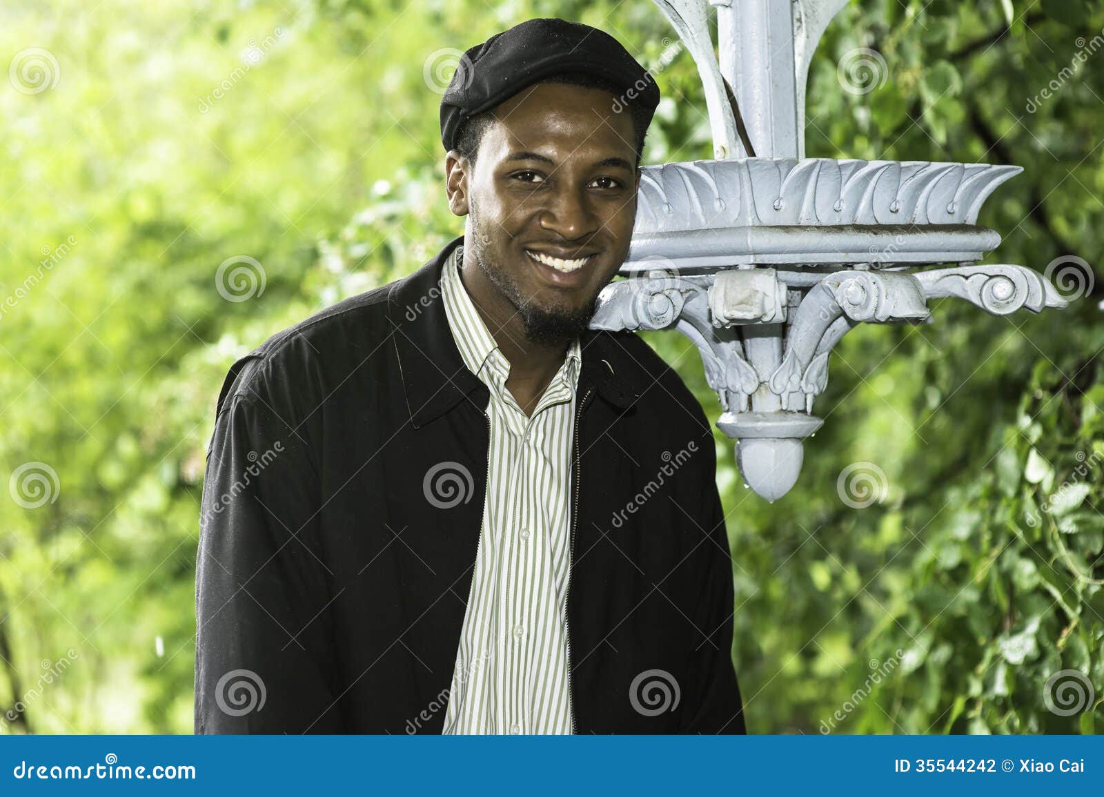 Portrait of Young Black Guy Stock Photo - Image of expression, drizzle ...