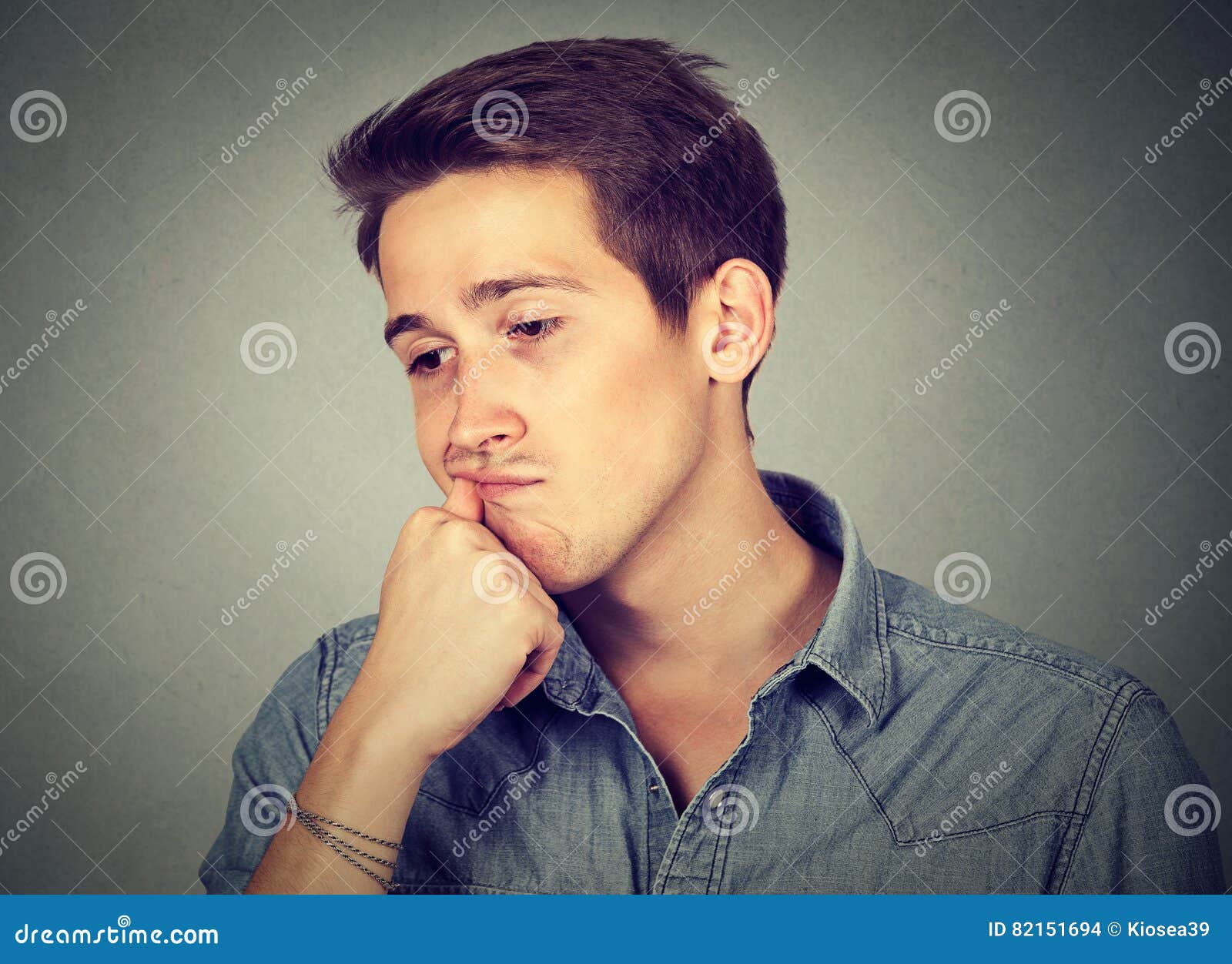 Portrait of Young Bored Man Stock Photo - Image of procrastination ...