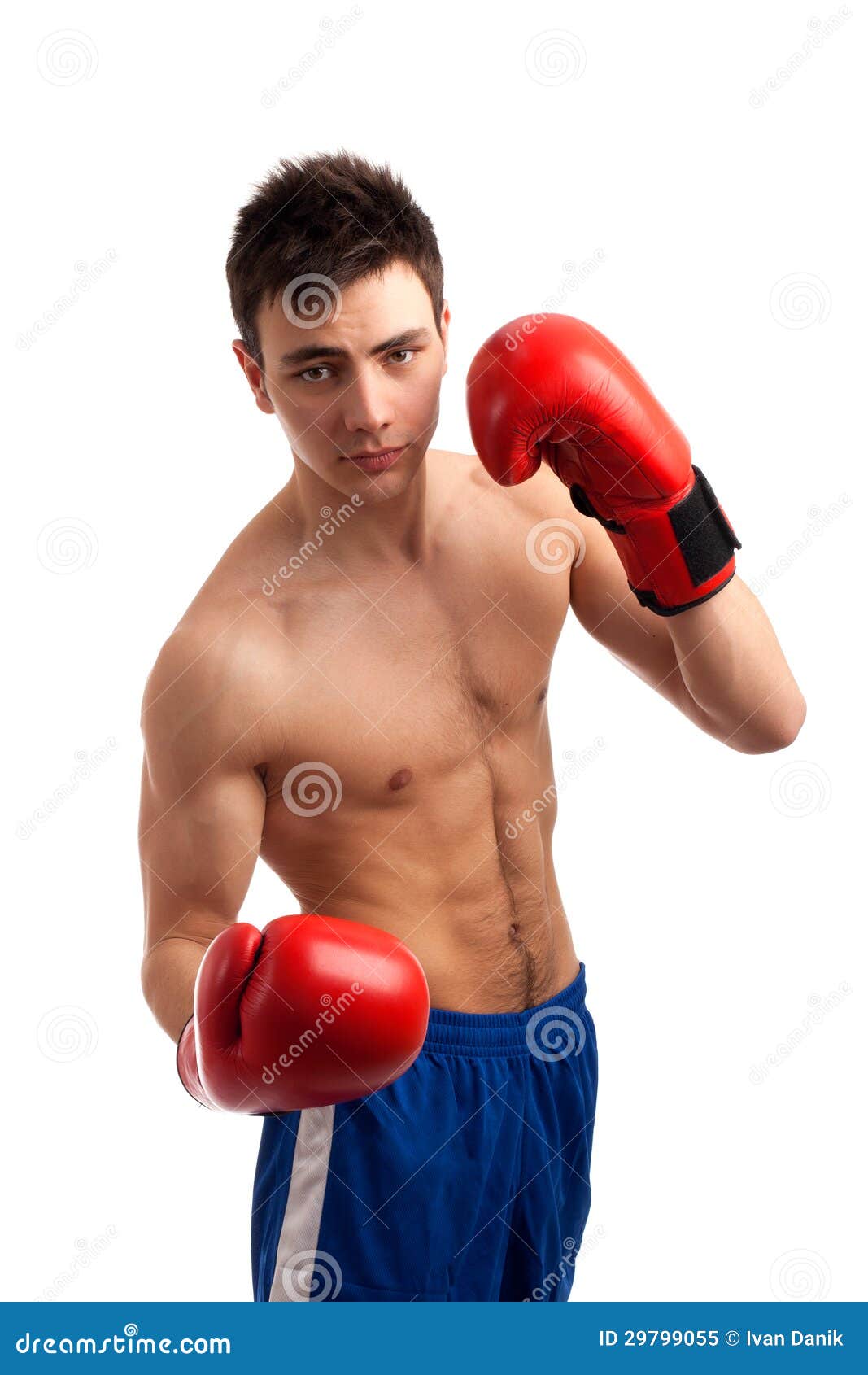 Portrait of boxer stock image. Image of competitive, glove - 29799055