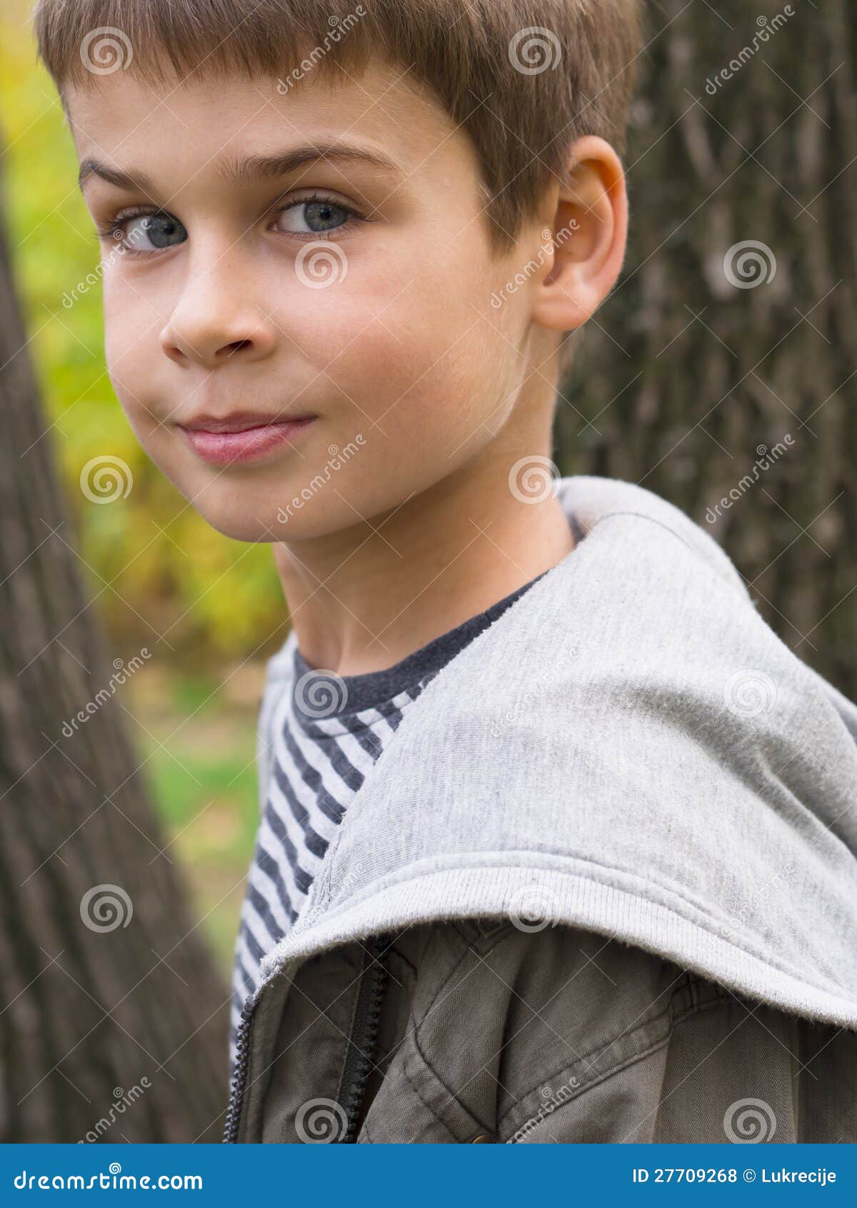 Portrait of young boy stock photo. Image of field, blue - 27709268