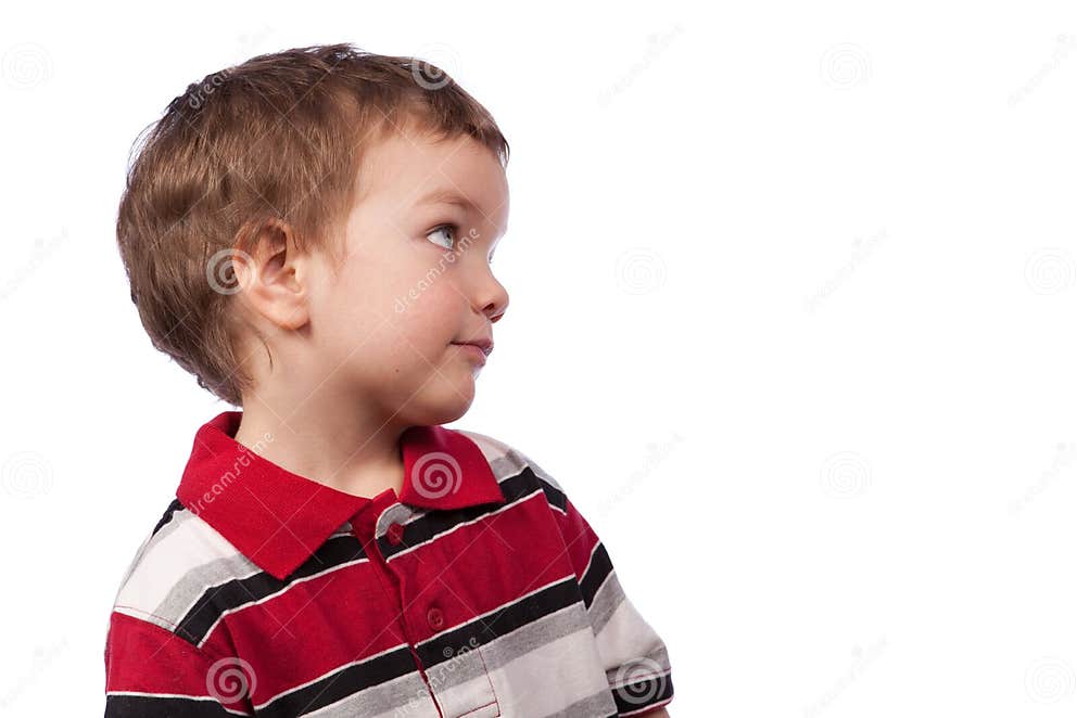 Portrait of a Young Boy, Profile Stock Image - Image of human ...