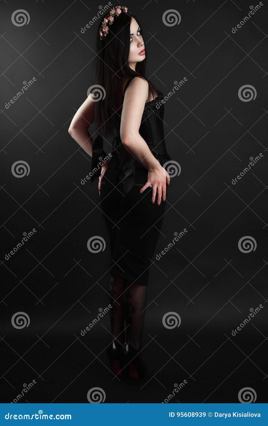 Portrait of Young Brunnete Woman Stock Image - Image of elegance ...