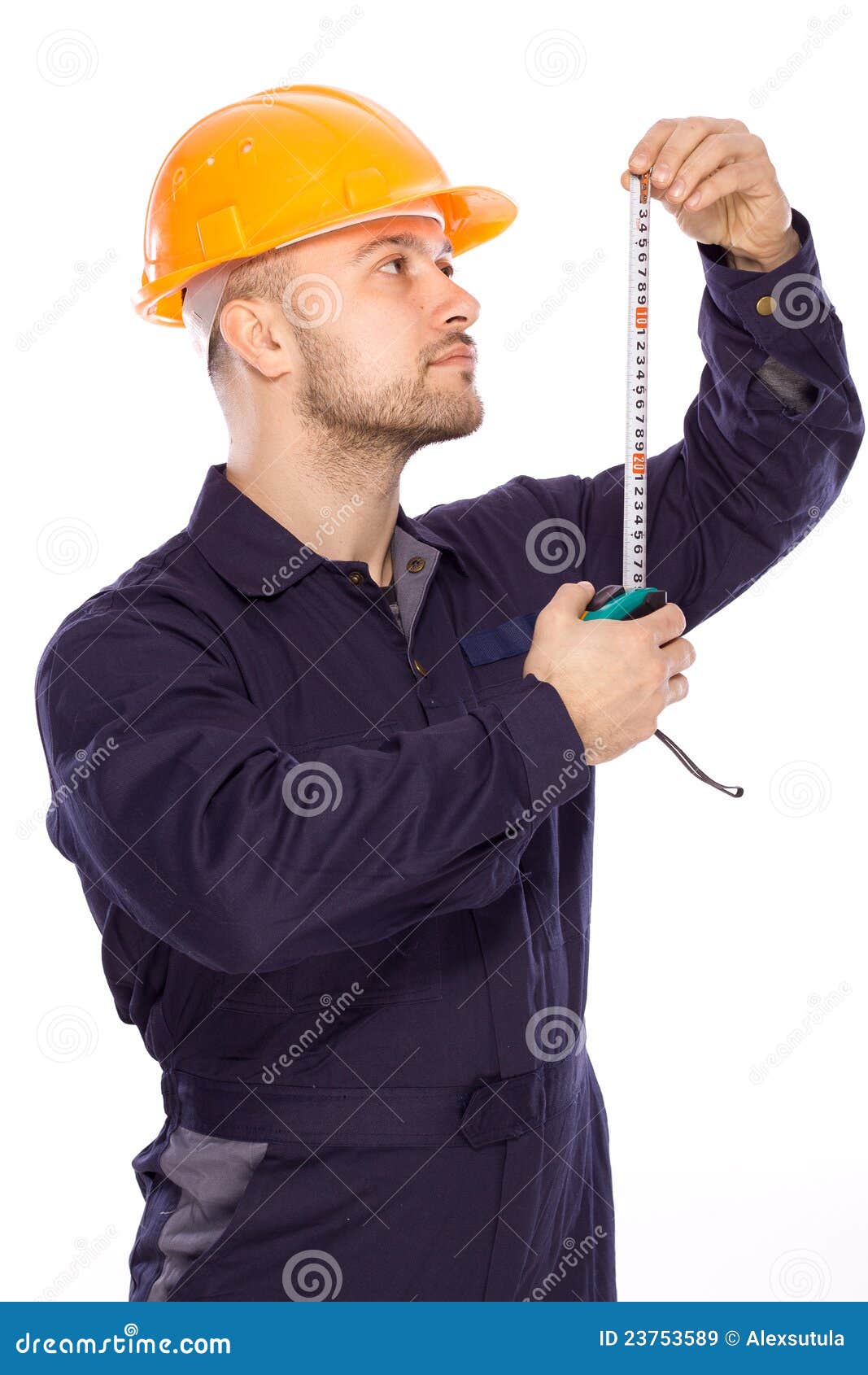 Portrait of a Young Builder with the Tools Stock Image - Image of ...