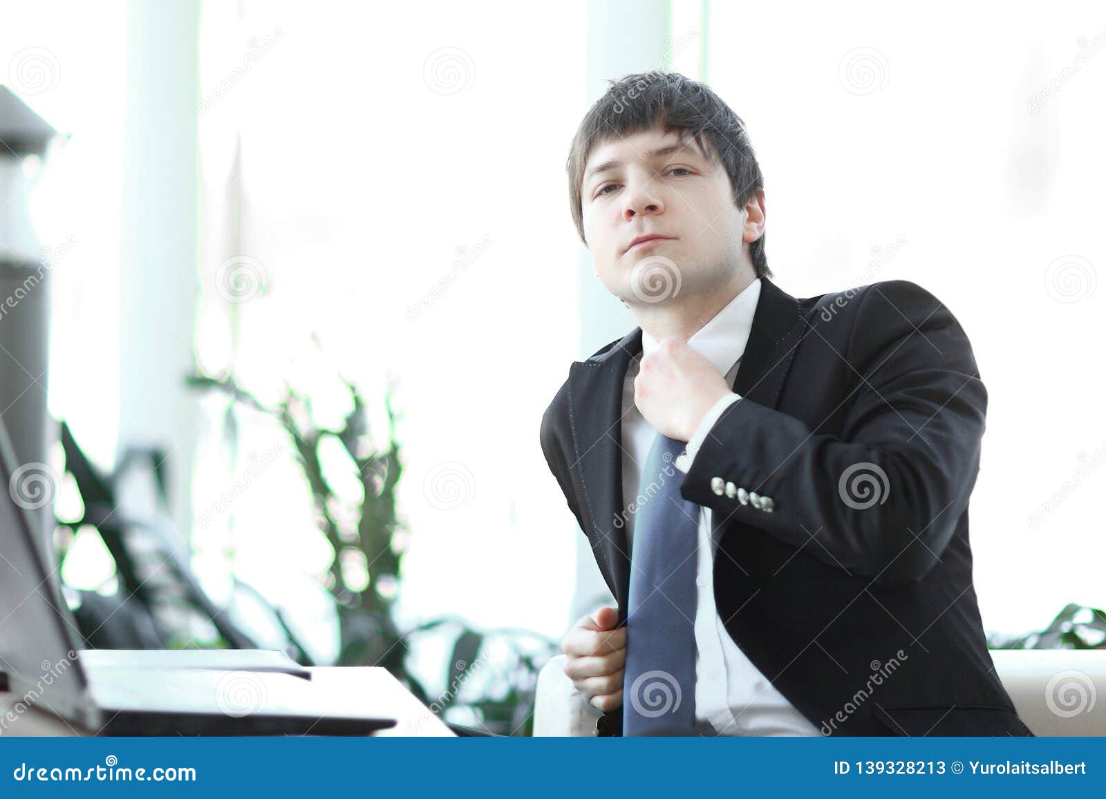 Young Businessman on Workplace in the Office Stock Image - Image of ...