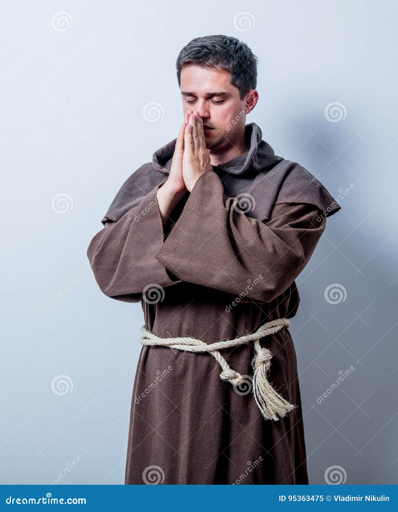 Portrait Of Young Catholic Monk Stock Image - Image of capuchin ...