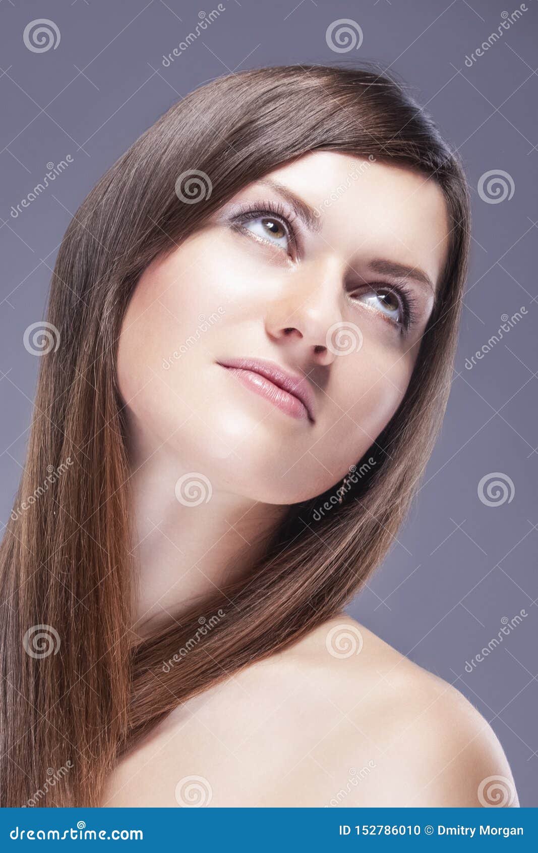 Portrait of Young Caucasian Female Skin with Healthy Hair for Natural ... Portrait of Young Caucasian Female Skin with Healthy Hair for Natural ...