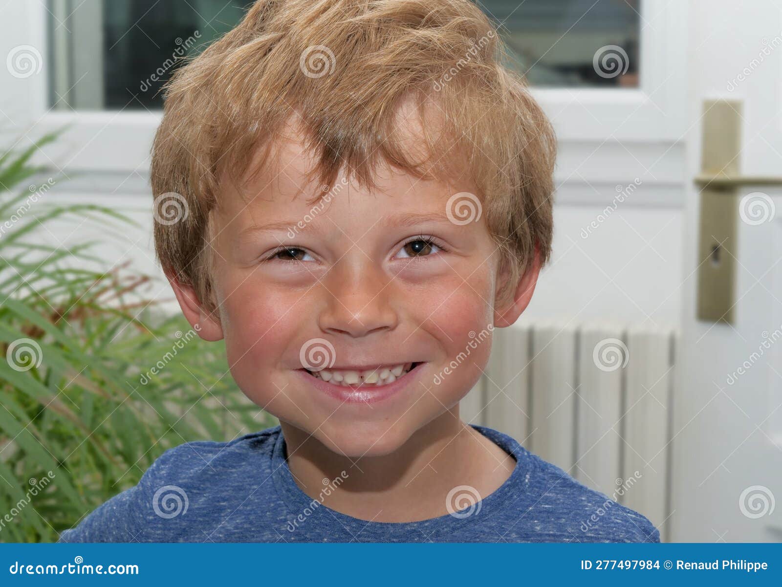 Portrait of Young Child Smiling Stock Photo - Image of casual, child ...