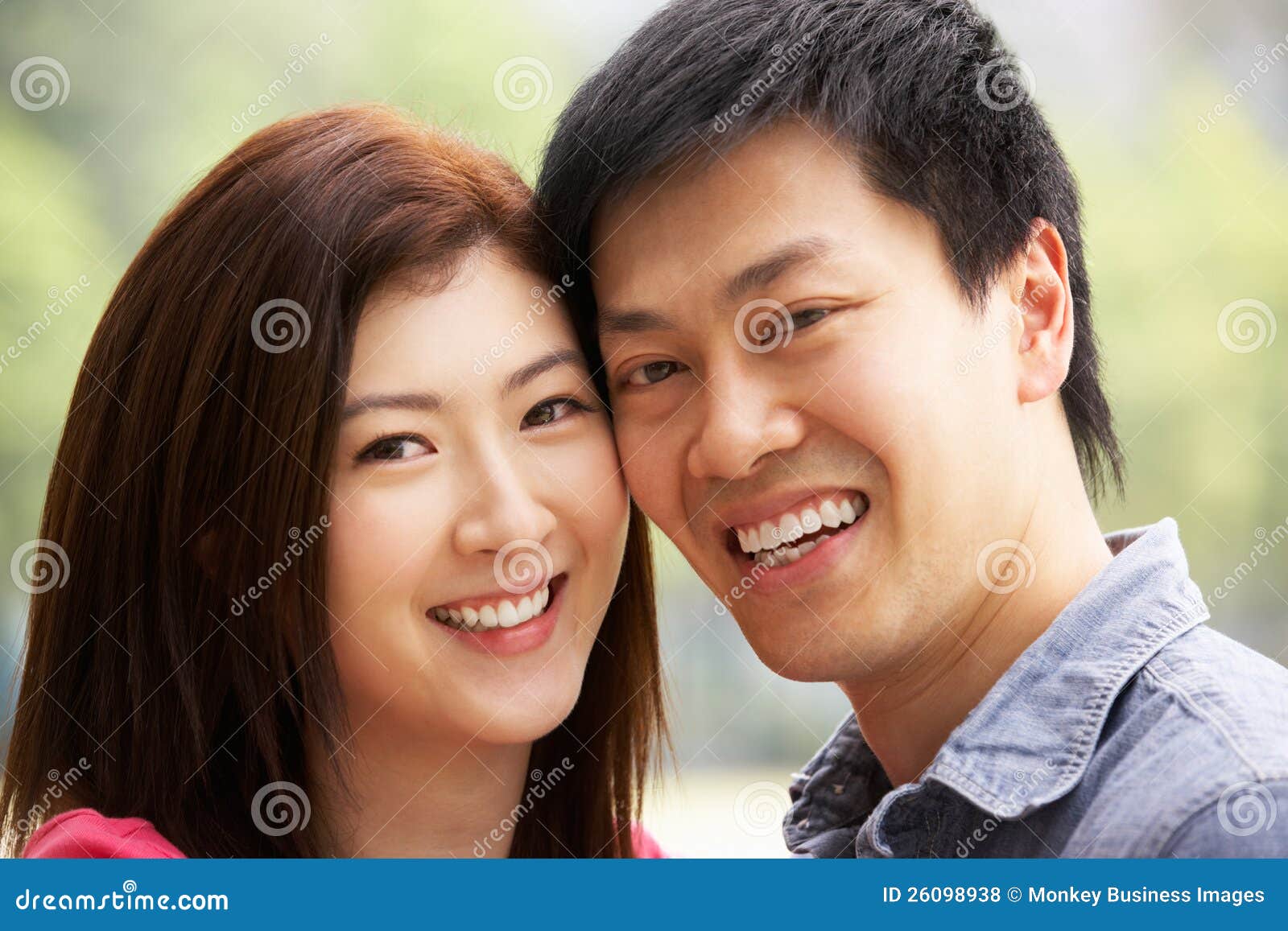 Portrait of Young Chinese Couple Stock Photo - Image of hong, smiling ...