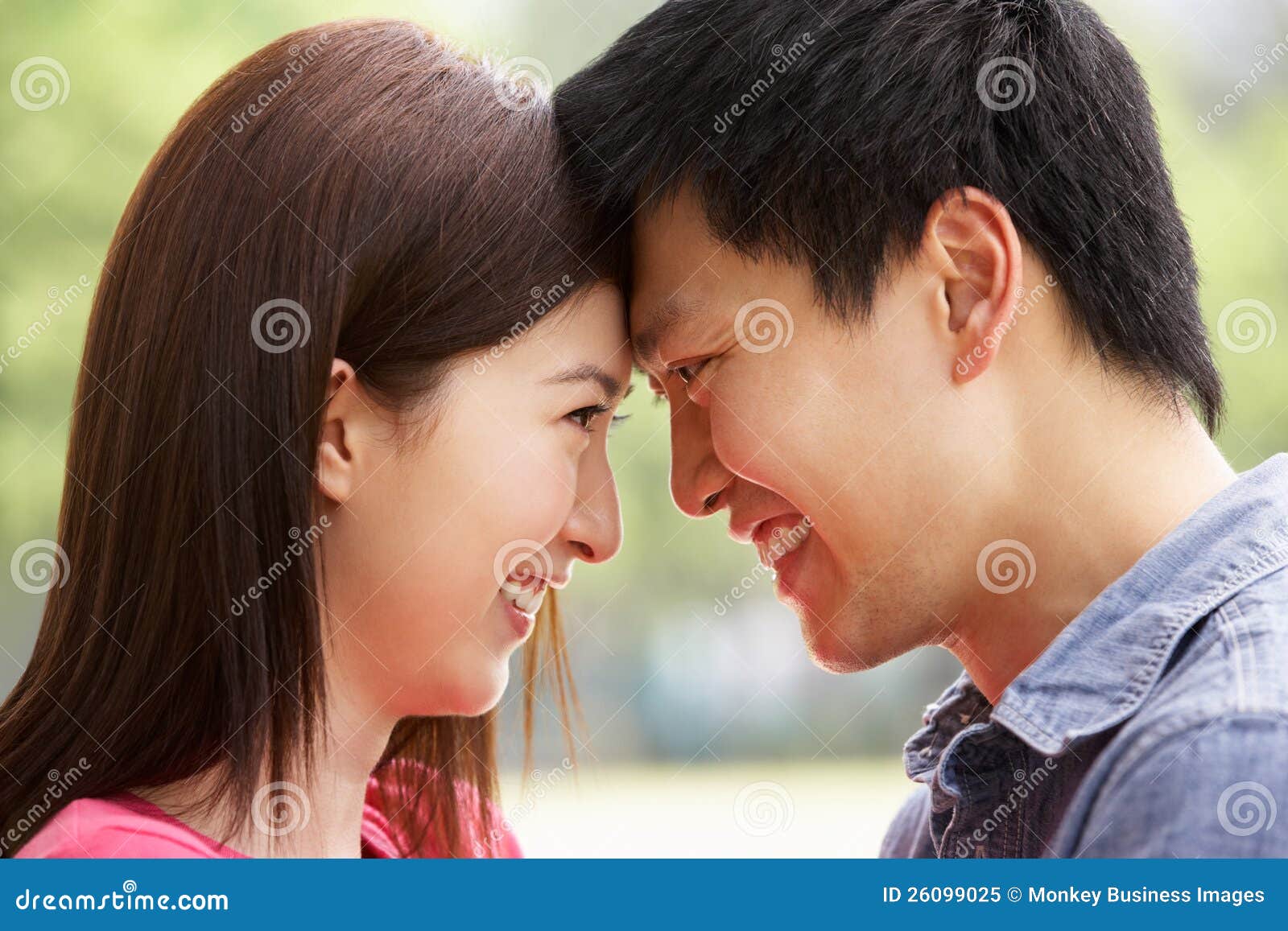 Portrait of Young Chinese Couple Stock Image - Image of relaxation ...