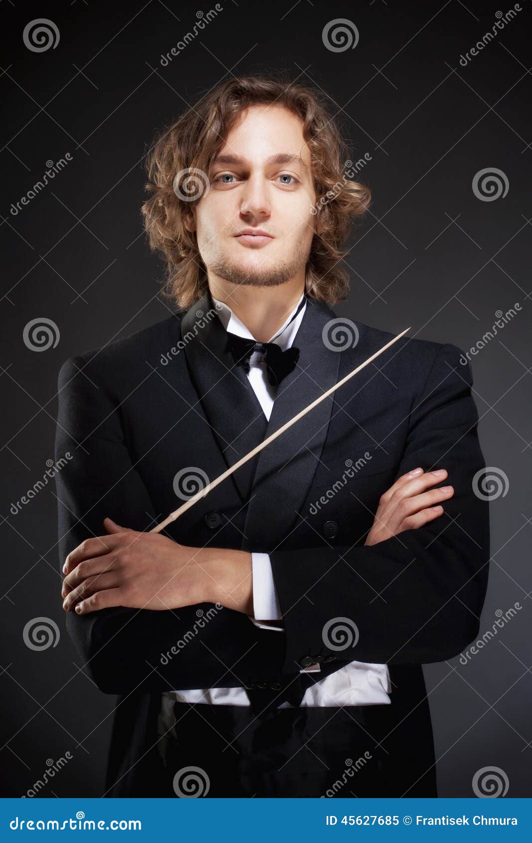 Portrait of a Young Conductor. Stock Image - Image of conduct, handsome ...