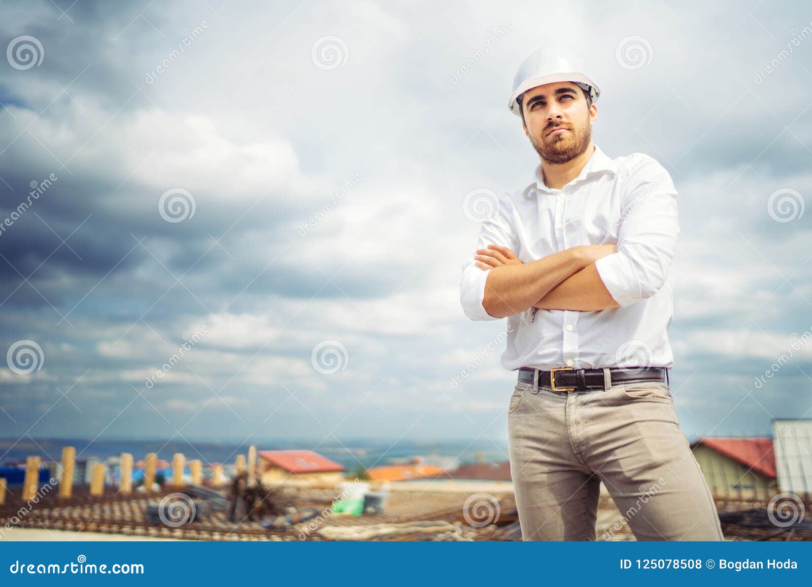 Portrait of Construction Business Developer, Happy Architect on ...