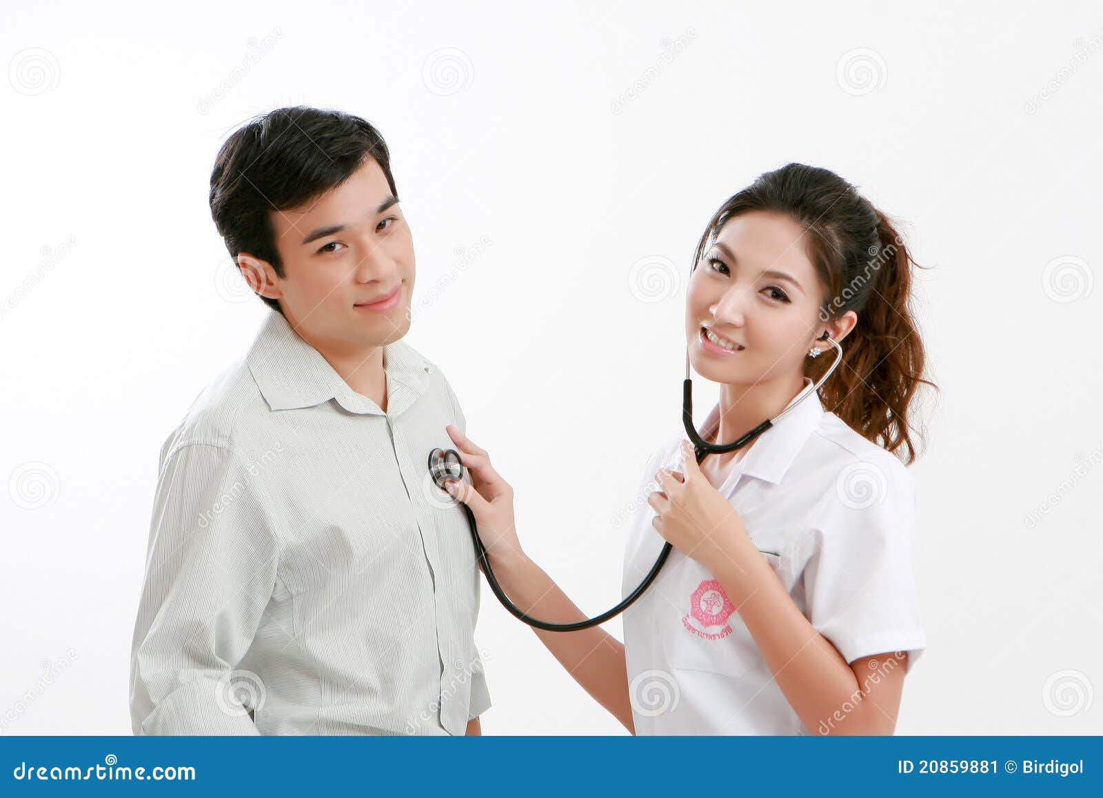 Portrait of Young Couple Physician and Engineer Stock Image - Image of ...