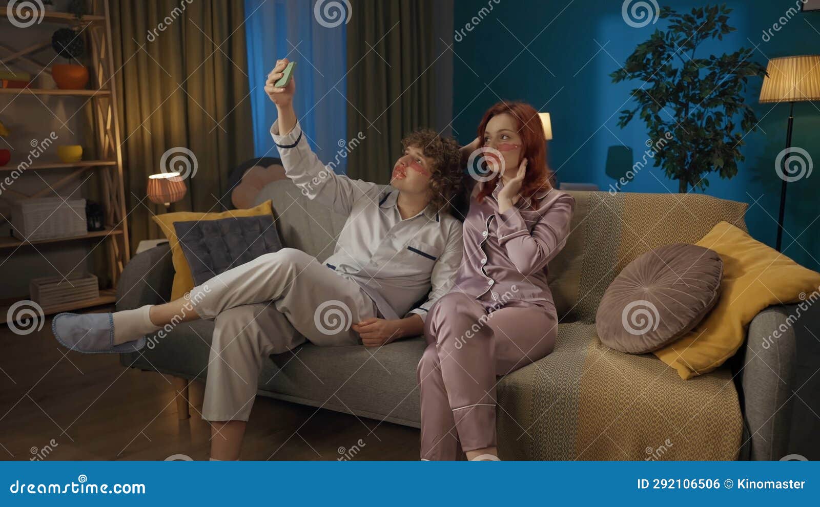 Portrait Of Young Couple Spending Time Together Man And Woman Sitting