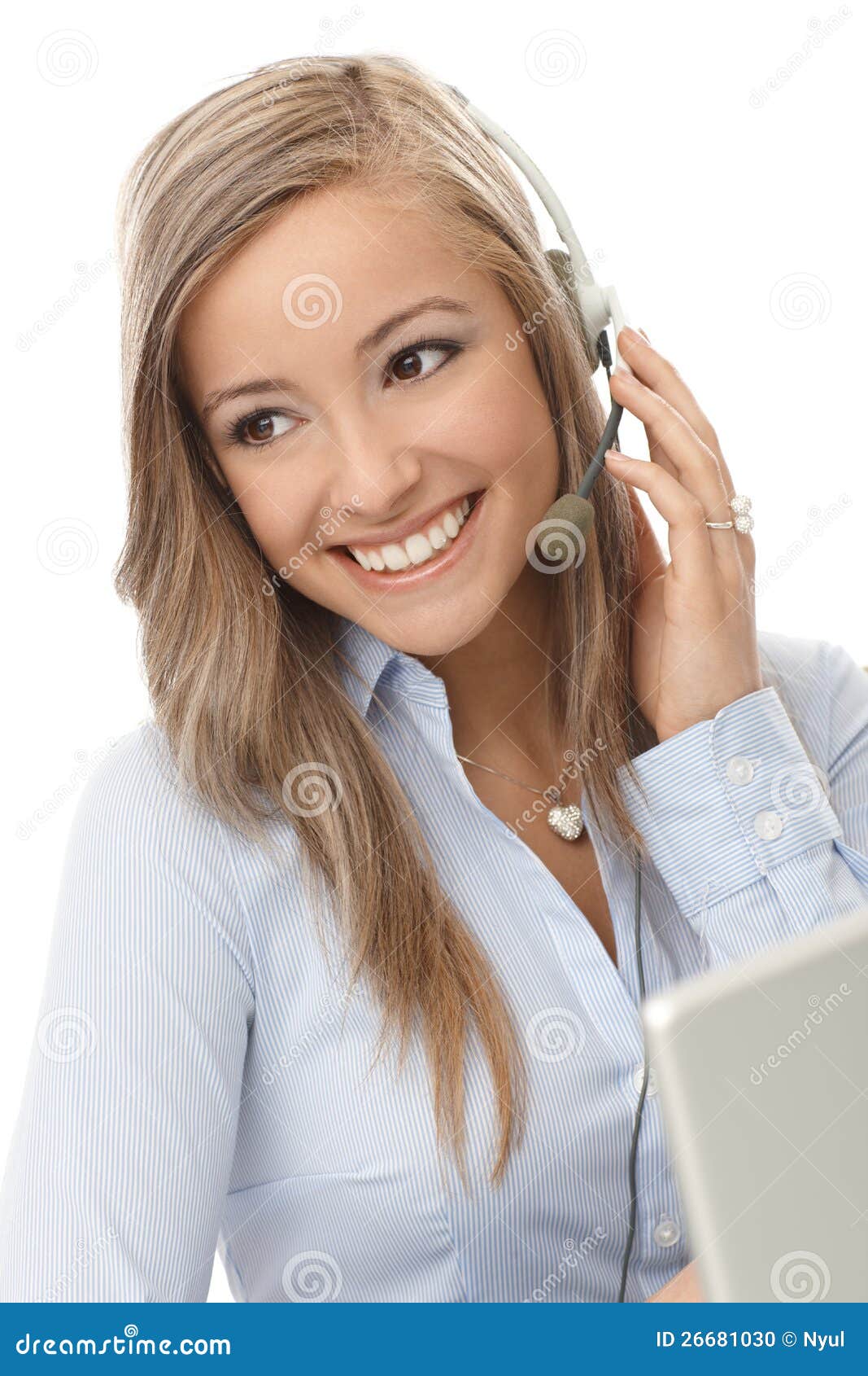 Portrait of Young Customer Service Representative Stock Photo - Image ...