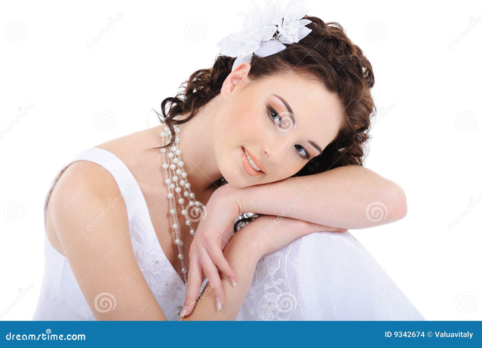 Portrait of Young Cute Bride Stock Photo - Image of beauty, elegant ...