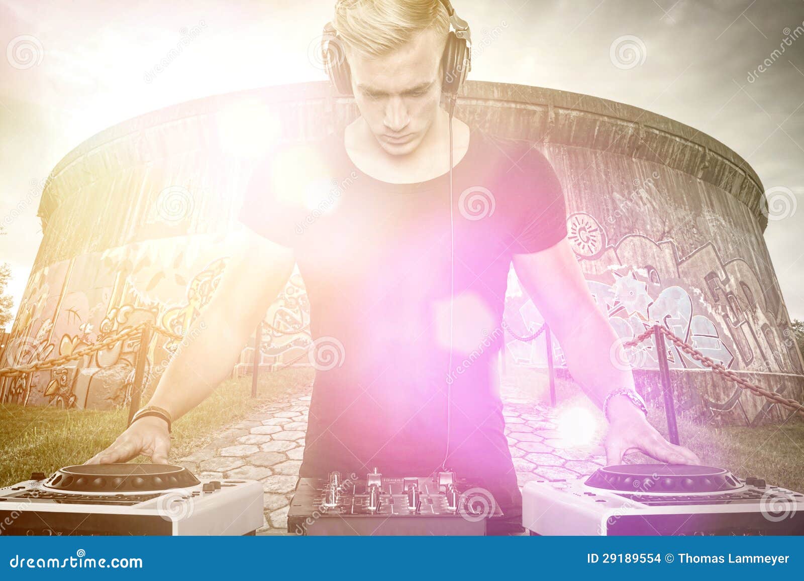 Portrait of a young dj stock photo. Image of music, nightclub - 29189554