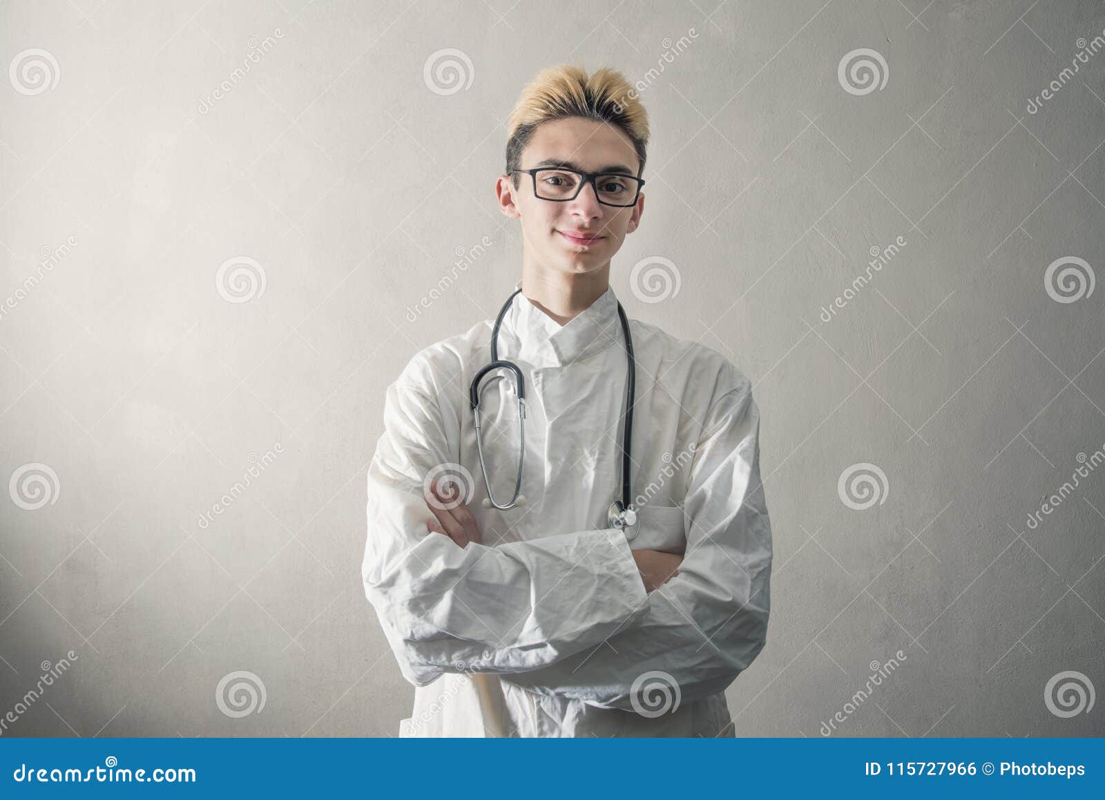 Portrait of a young doctor stock photo. Image of professional - 115727966