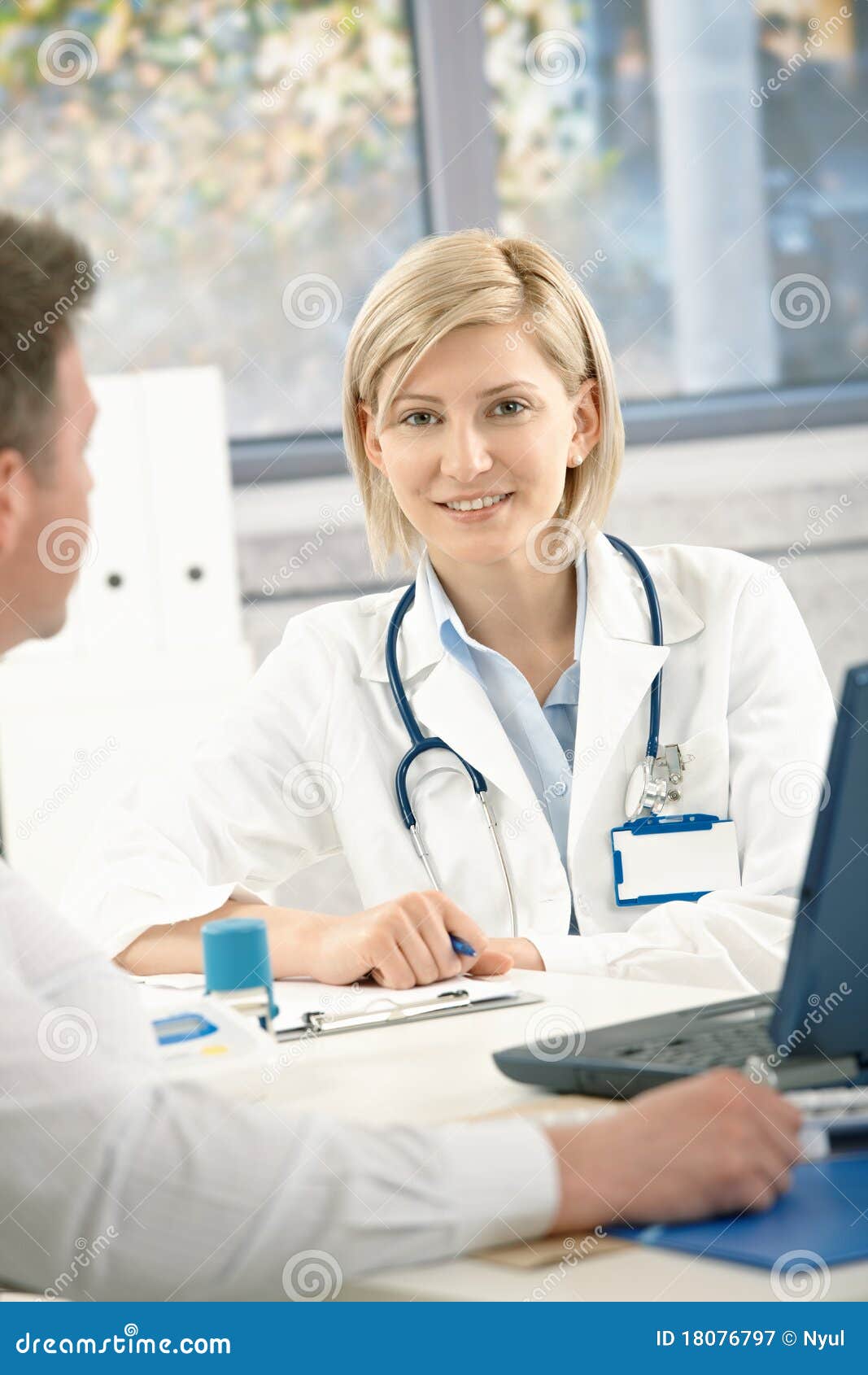 Portrait of Young Doctor in Office Stock Image - Image of clinic ...
