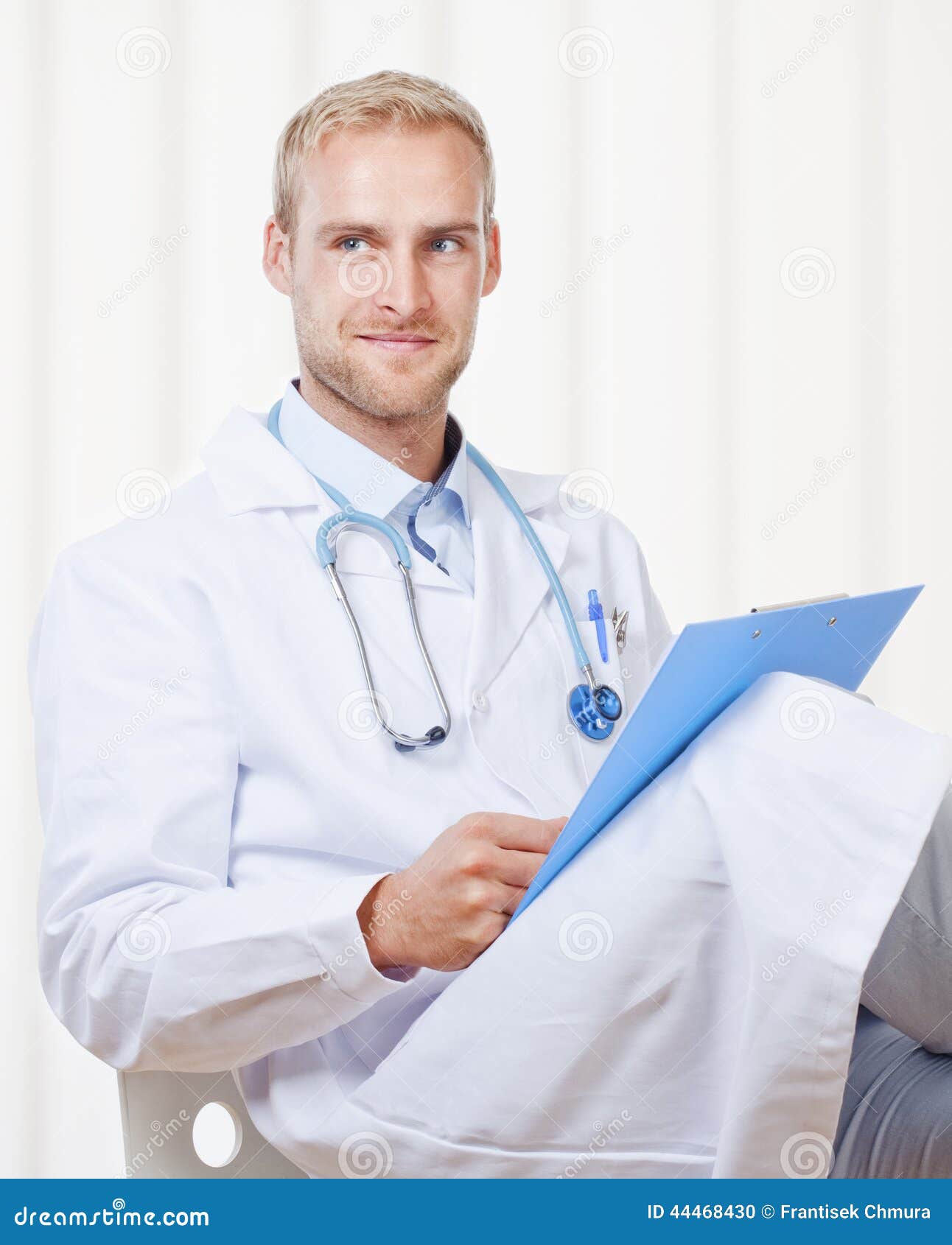 Portrait of a Young Doctor with Stethoscope Stock Photo - Image of ...