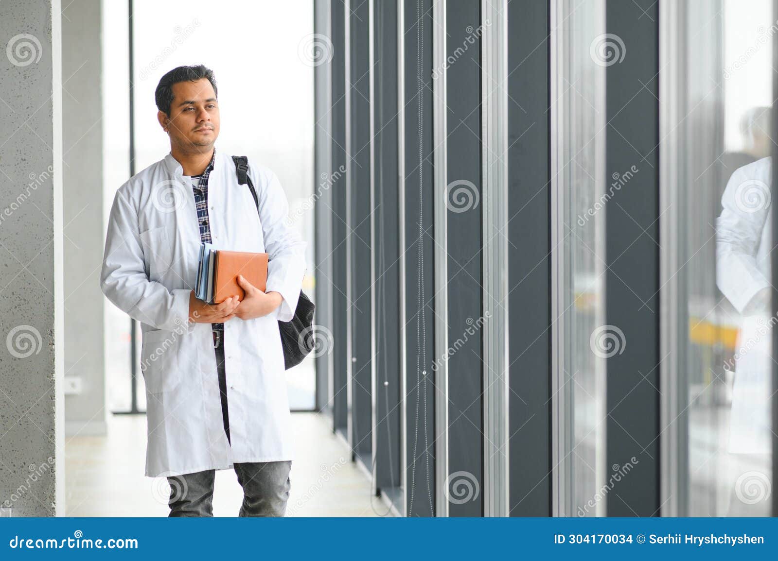 Portrait of a Young Doctor Student Studying Stock Photo - Image of ...