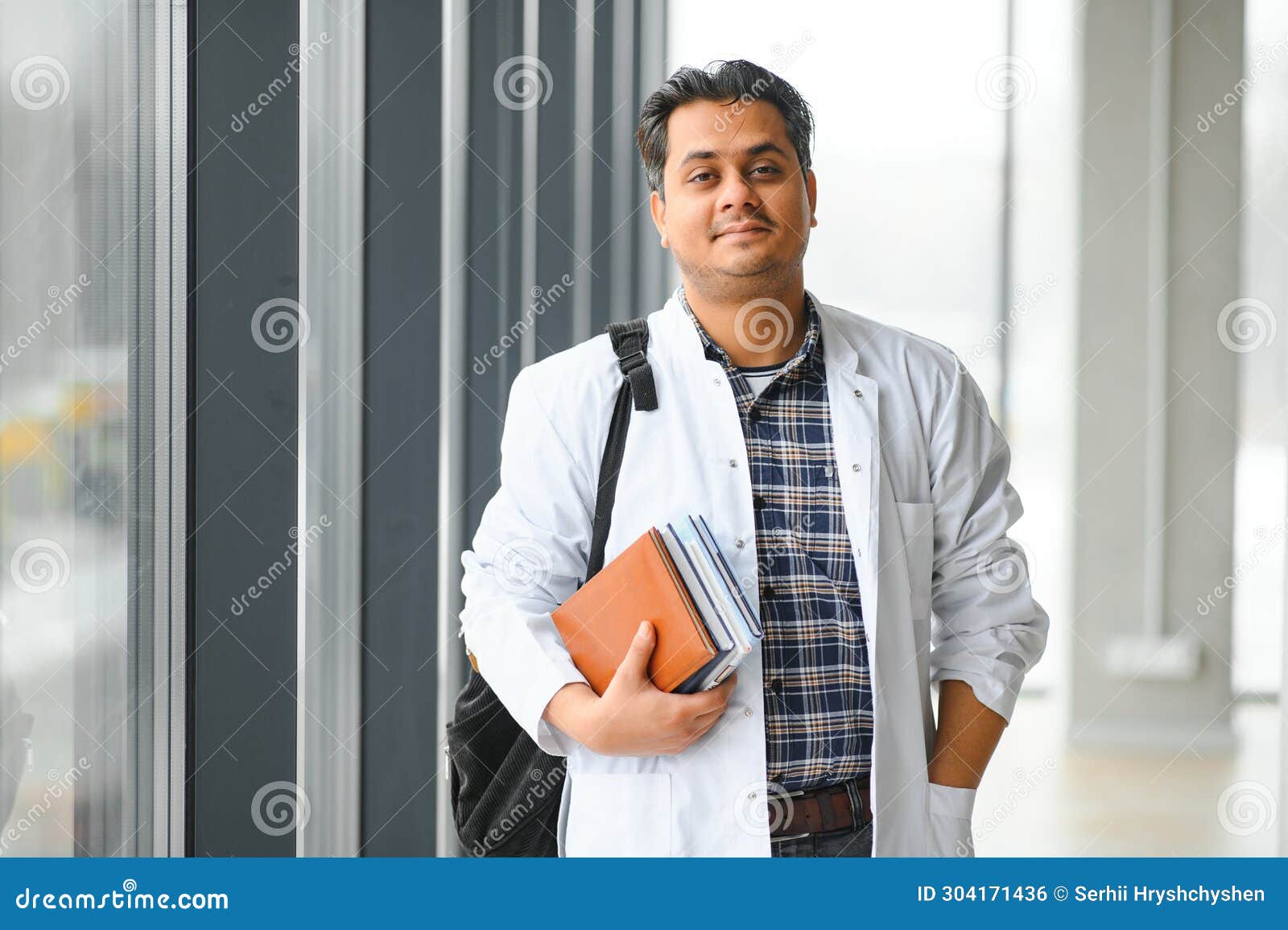 Portrait of a Young Doctor Student Studying Stock Photo - Image of face ...