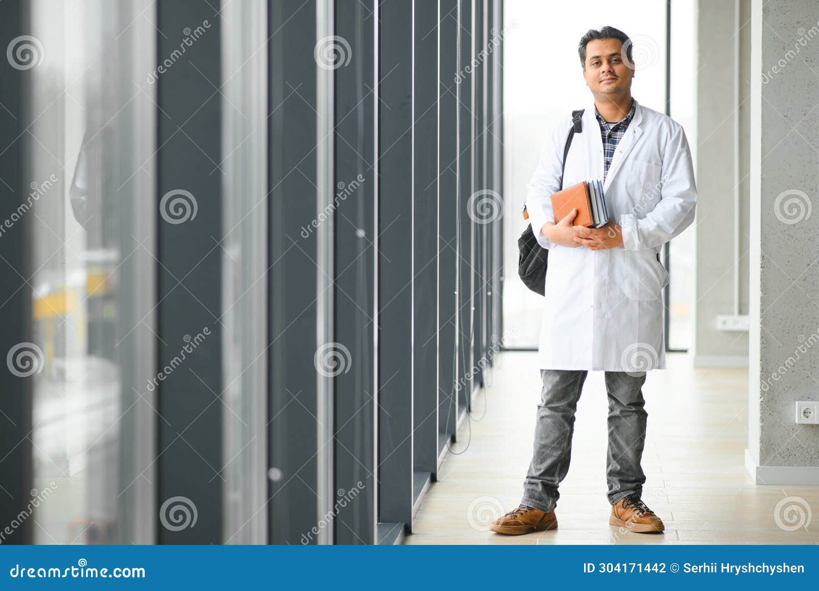 Portrait of a Young Doctor Student Studying Stock Photo - Image of face ...