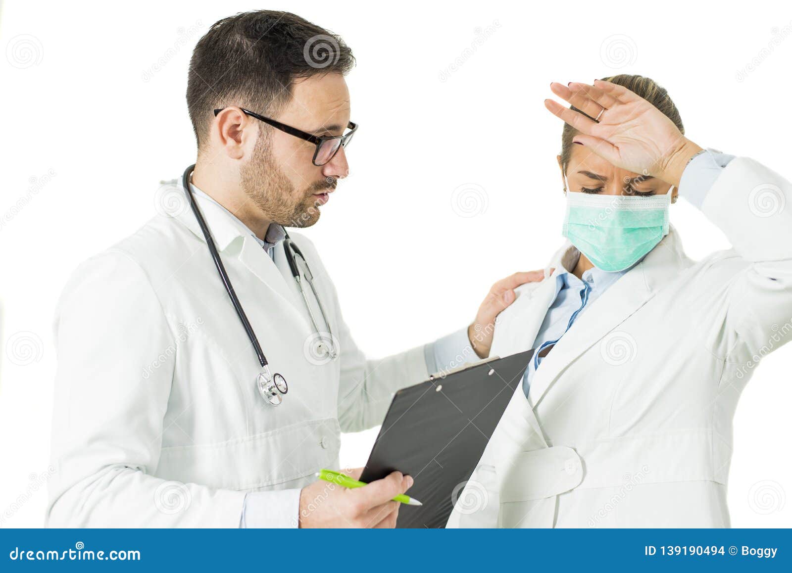 Young Doctors Analyzing Diagnosis Stock Photo - Image of stethoscope ...
