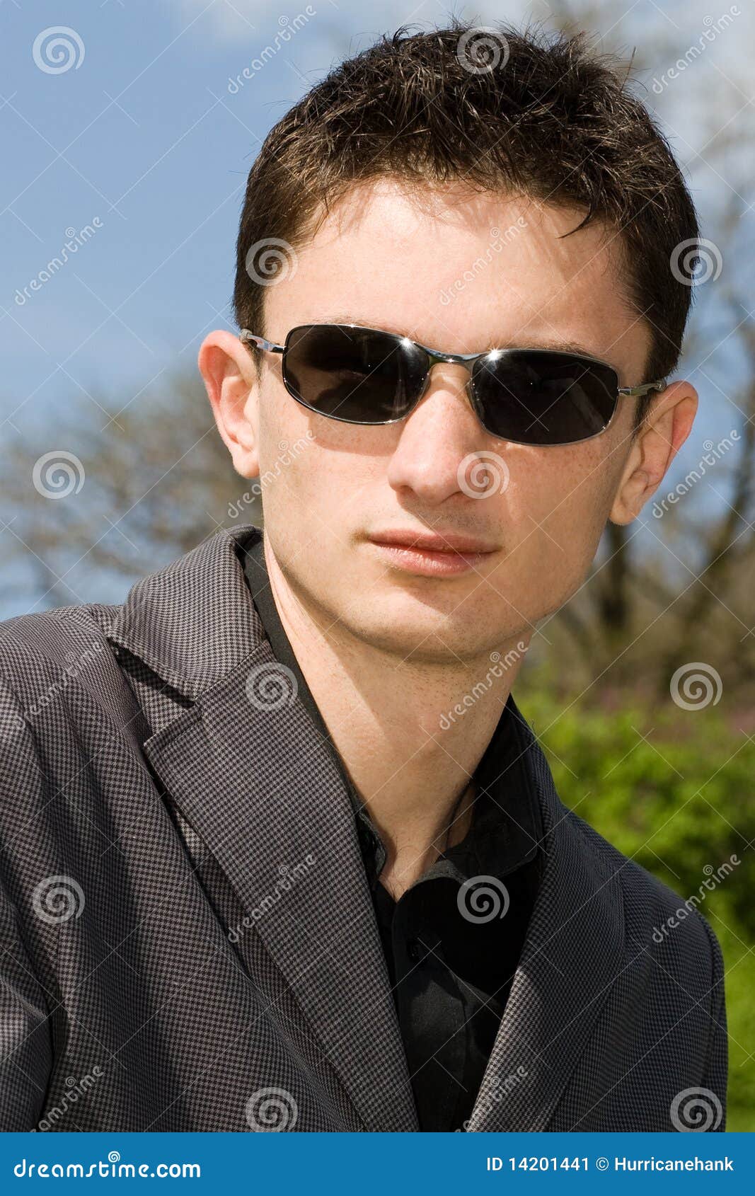 Portrait of Young European Man in Sunglasses Stock Image - Image of ...