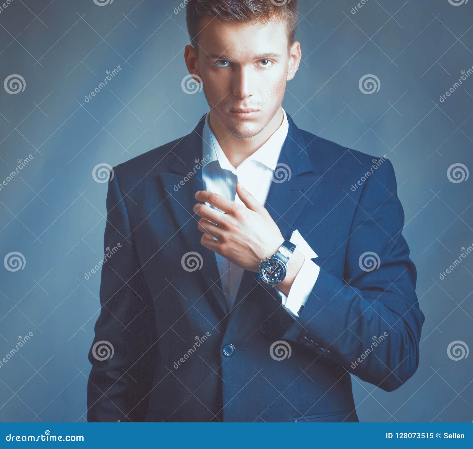 Portrait of a Young Executive in Business Suit Stock Image - Image of ...
