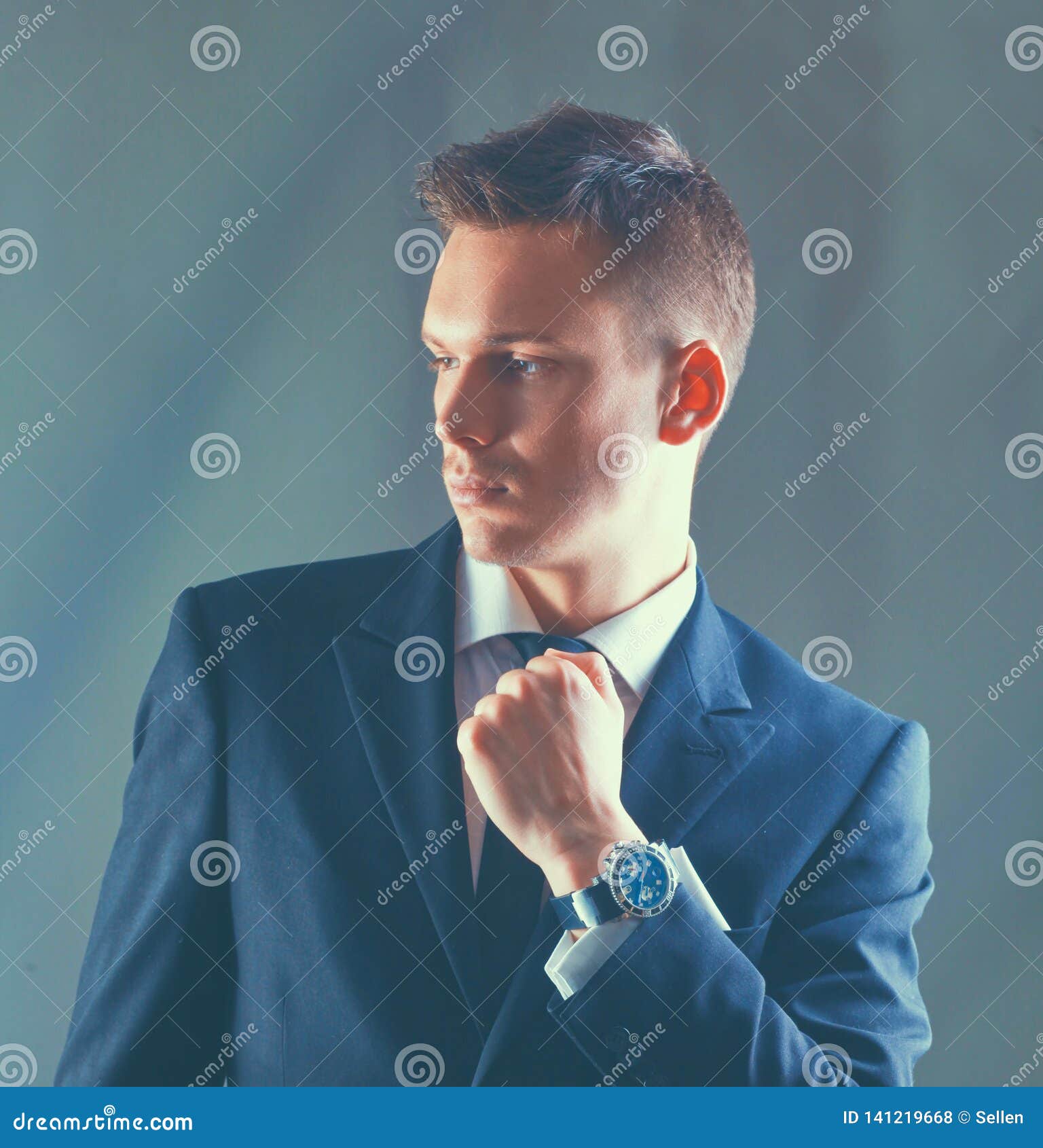 Portrait of a Young Executive in Business Suit Stock Photo - Image of ...