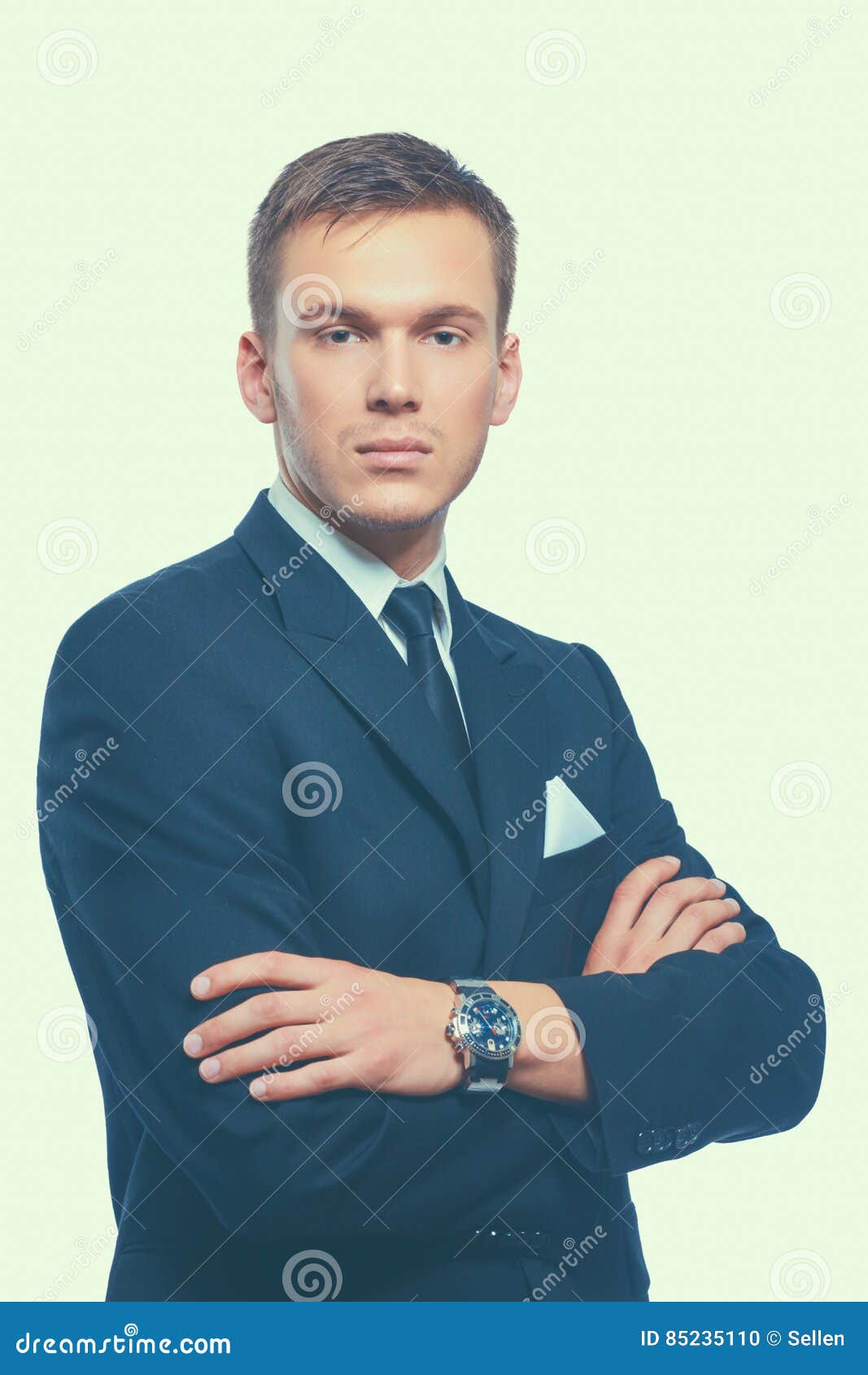 Portrait of a Young Executive in Business Suit Stock Photo - Image of ...