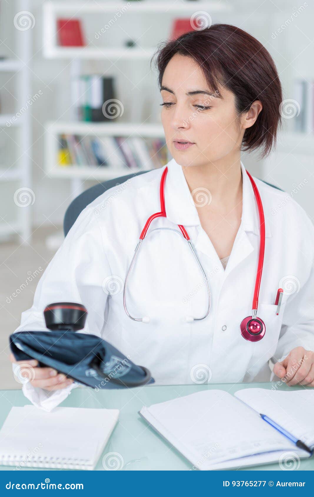 Portrait Young Female Doctor in Office Stock Image - Image of office ...
