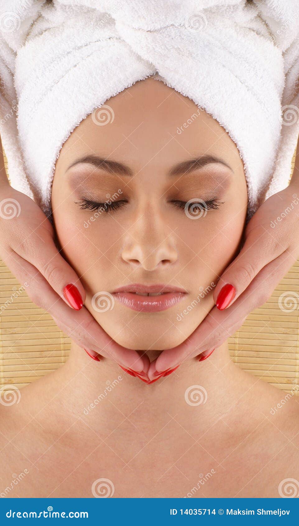 Portrait of a Young Female Getting Spa Treatment Stock Photo - Image of ...