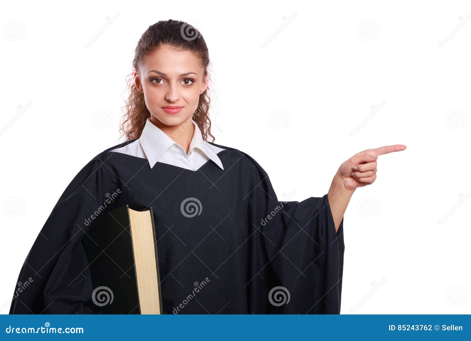 Portrait of a Young Female Judge, Isolated on White Background Stock ...