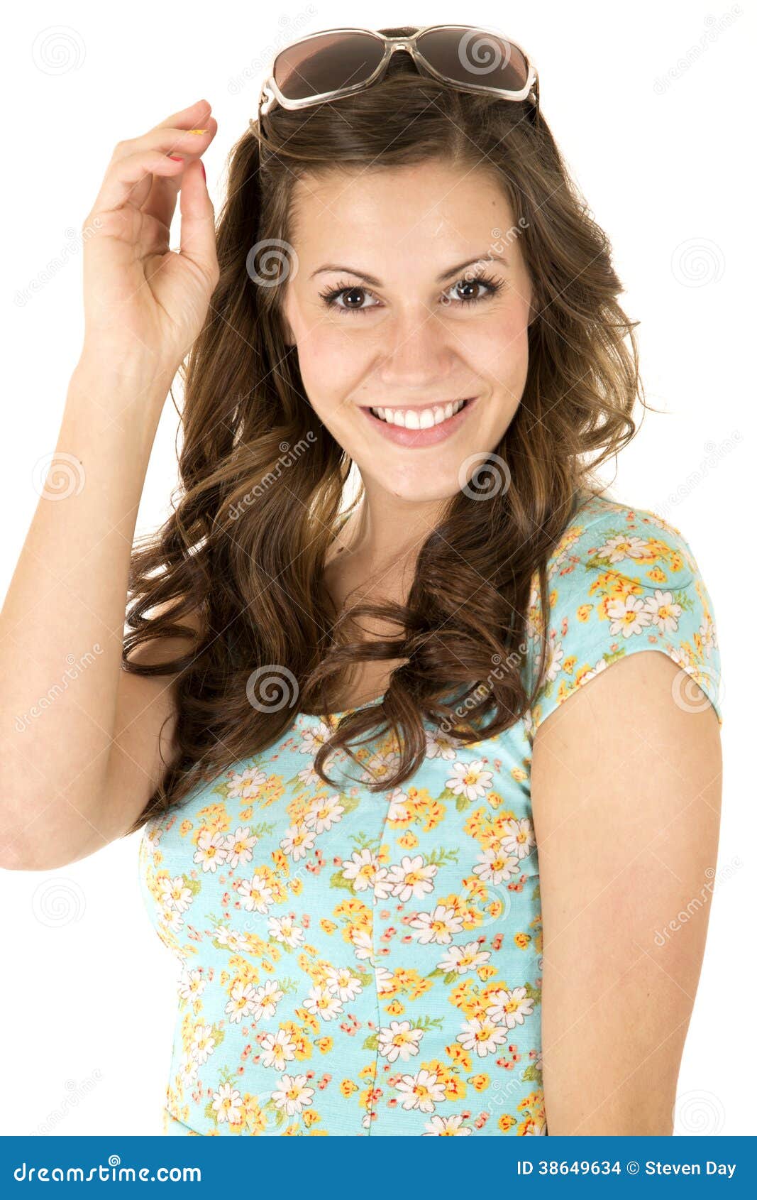 Portrait of a Young Female Model Smiling Stock Photo - Image of eyes ...