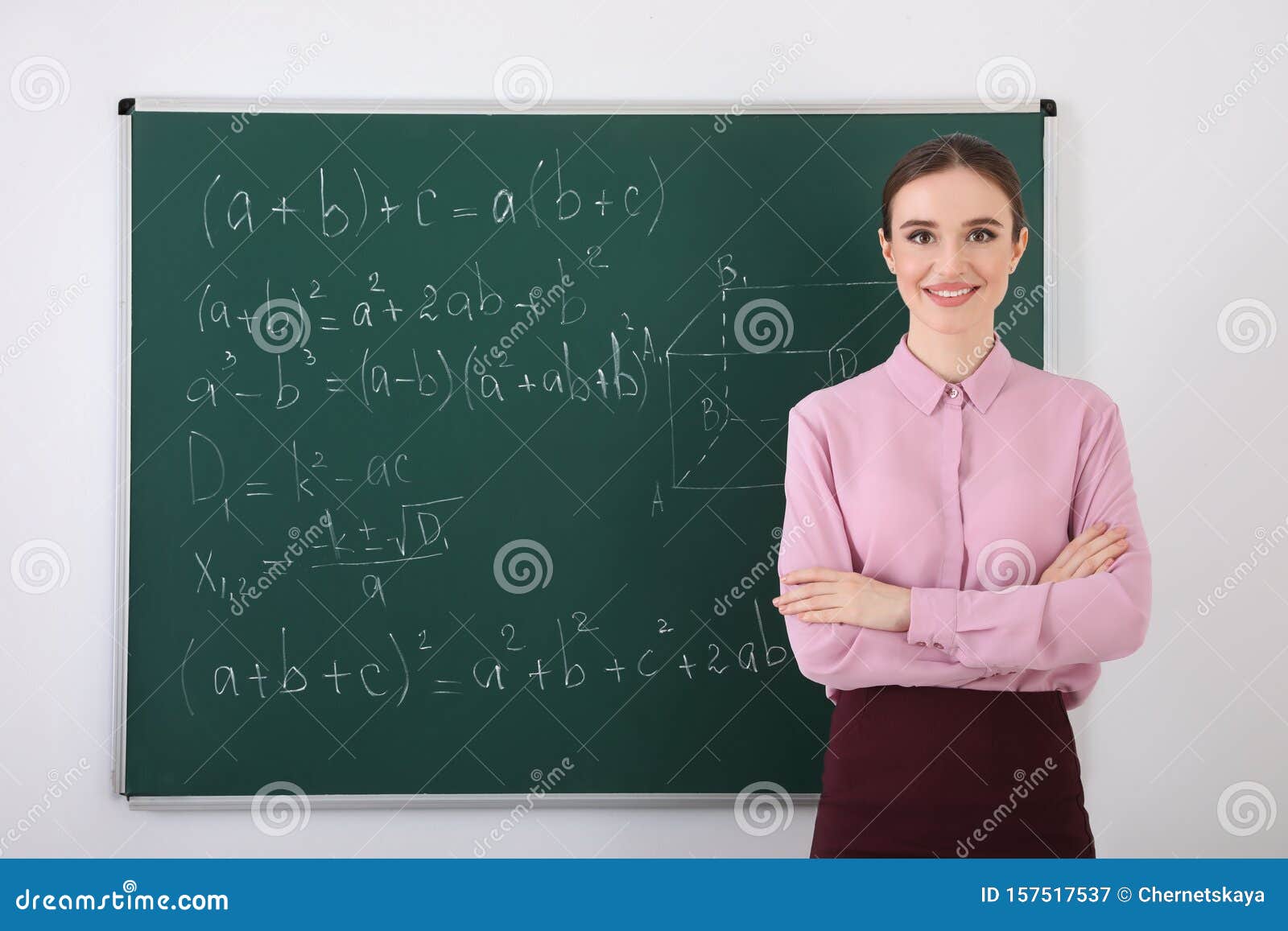Portrait of Young Female Teacher Stock Image - Image of elementary ...