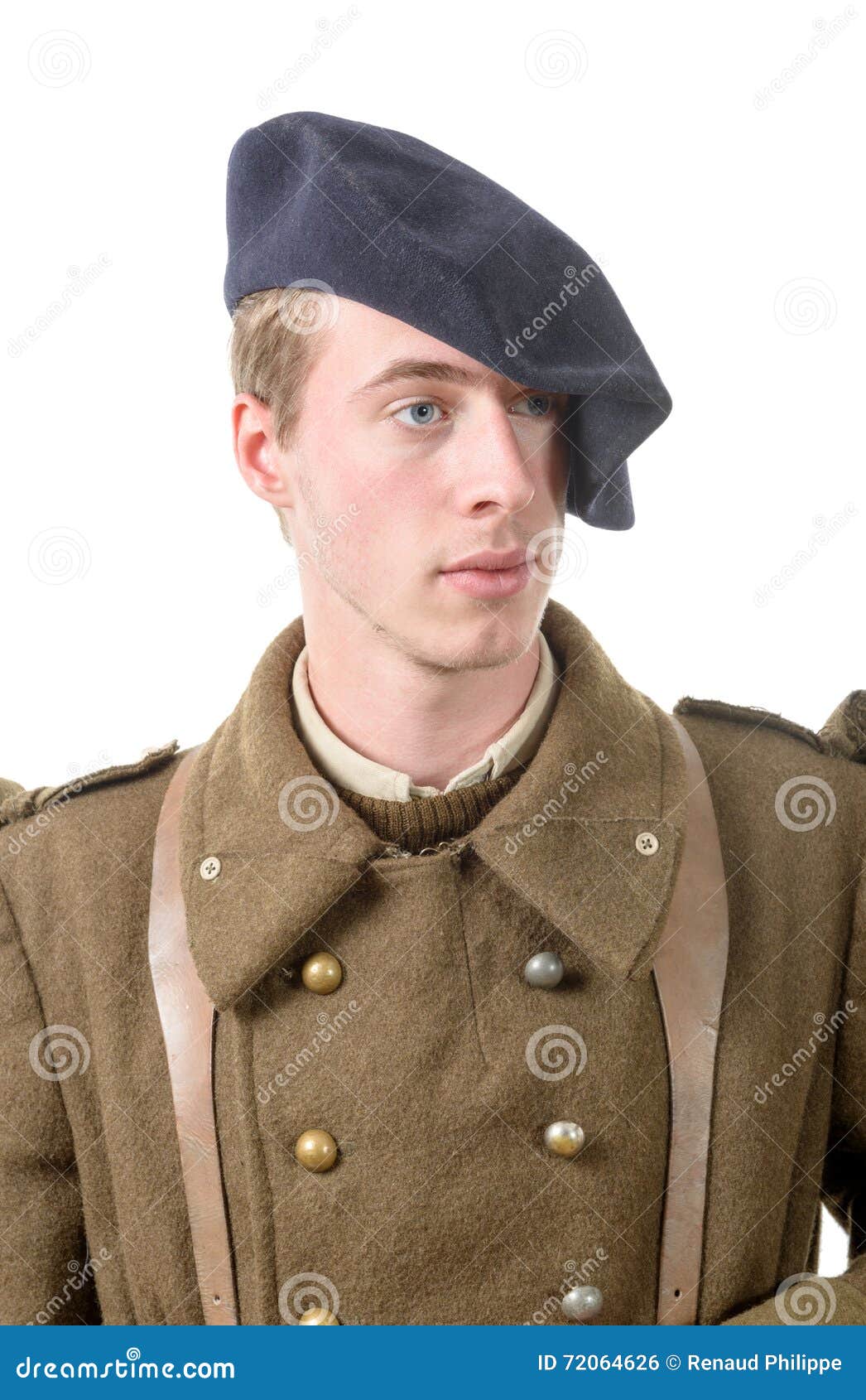 Portrait of a Young French Soldier in 1940 Stock Photo - Image of 1940 ...