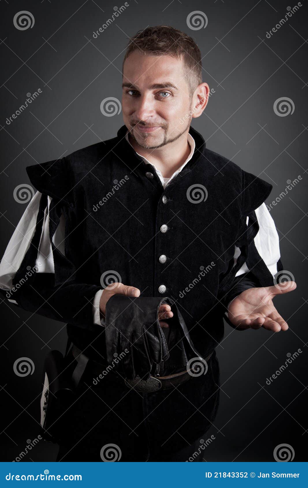 Portrait of a Young Friendly Medieval Nobleman Stock Photo - Image of ...