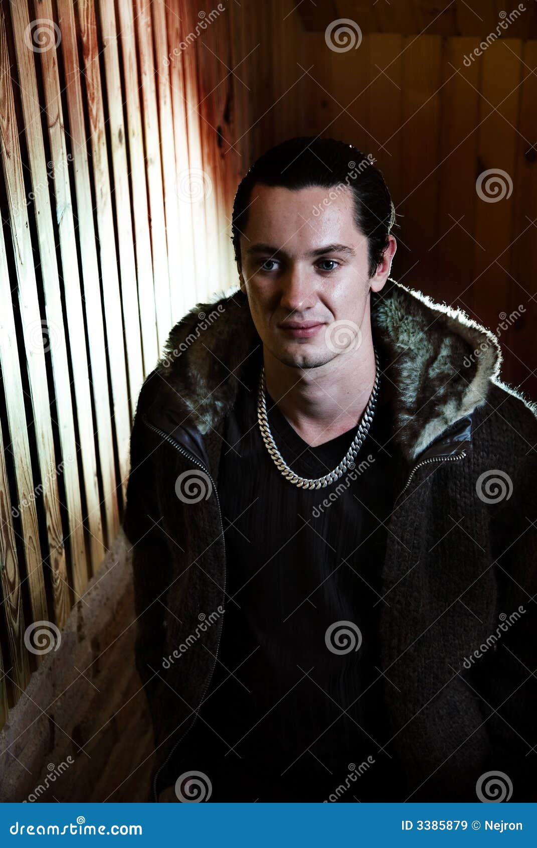 Young Guy Gangster With A Case And A Gun Stock Photo | CartoonDealer ...