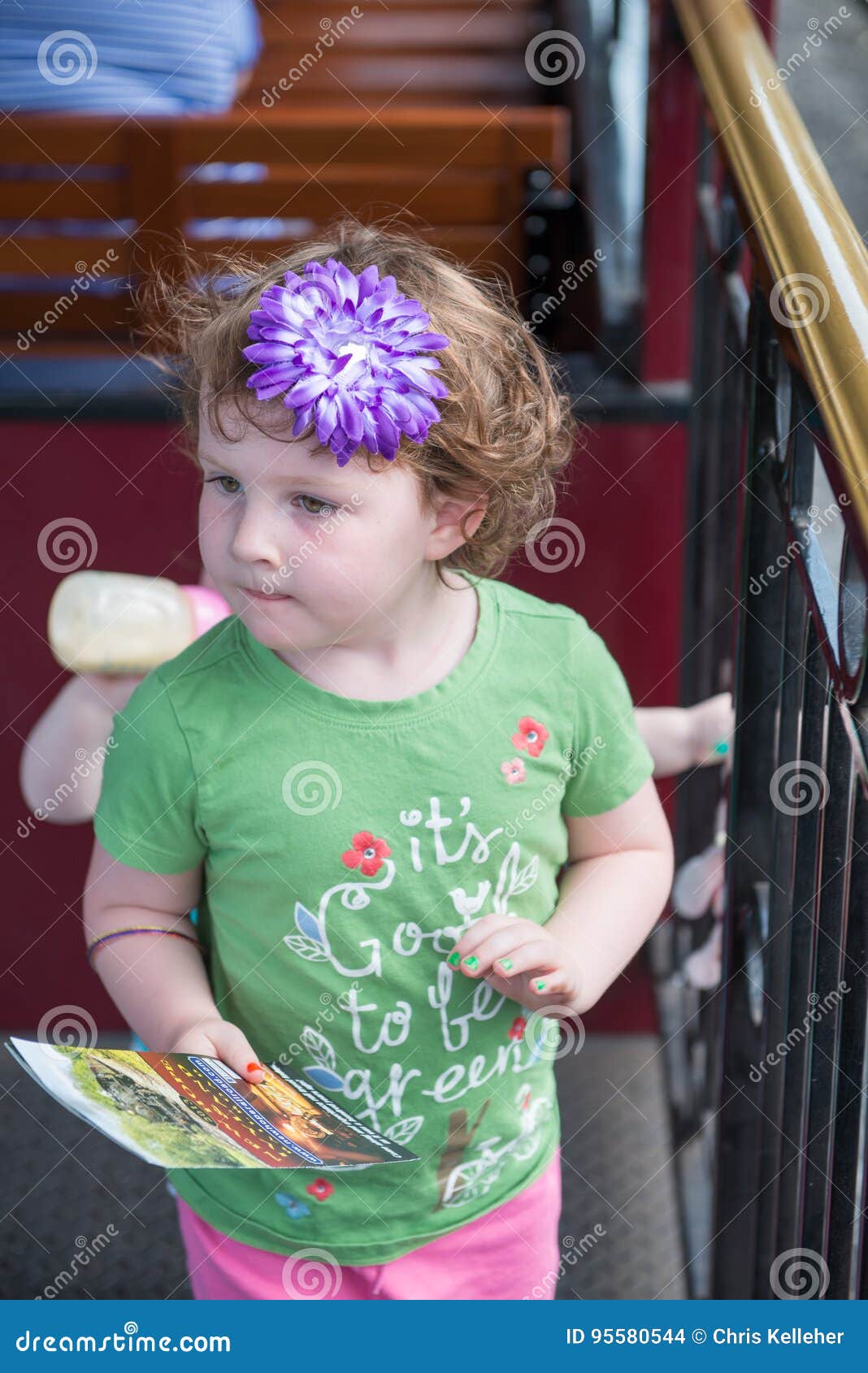 Portrait of Young Girl Riding on Train Stock Photo - Image of person ...