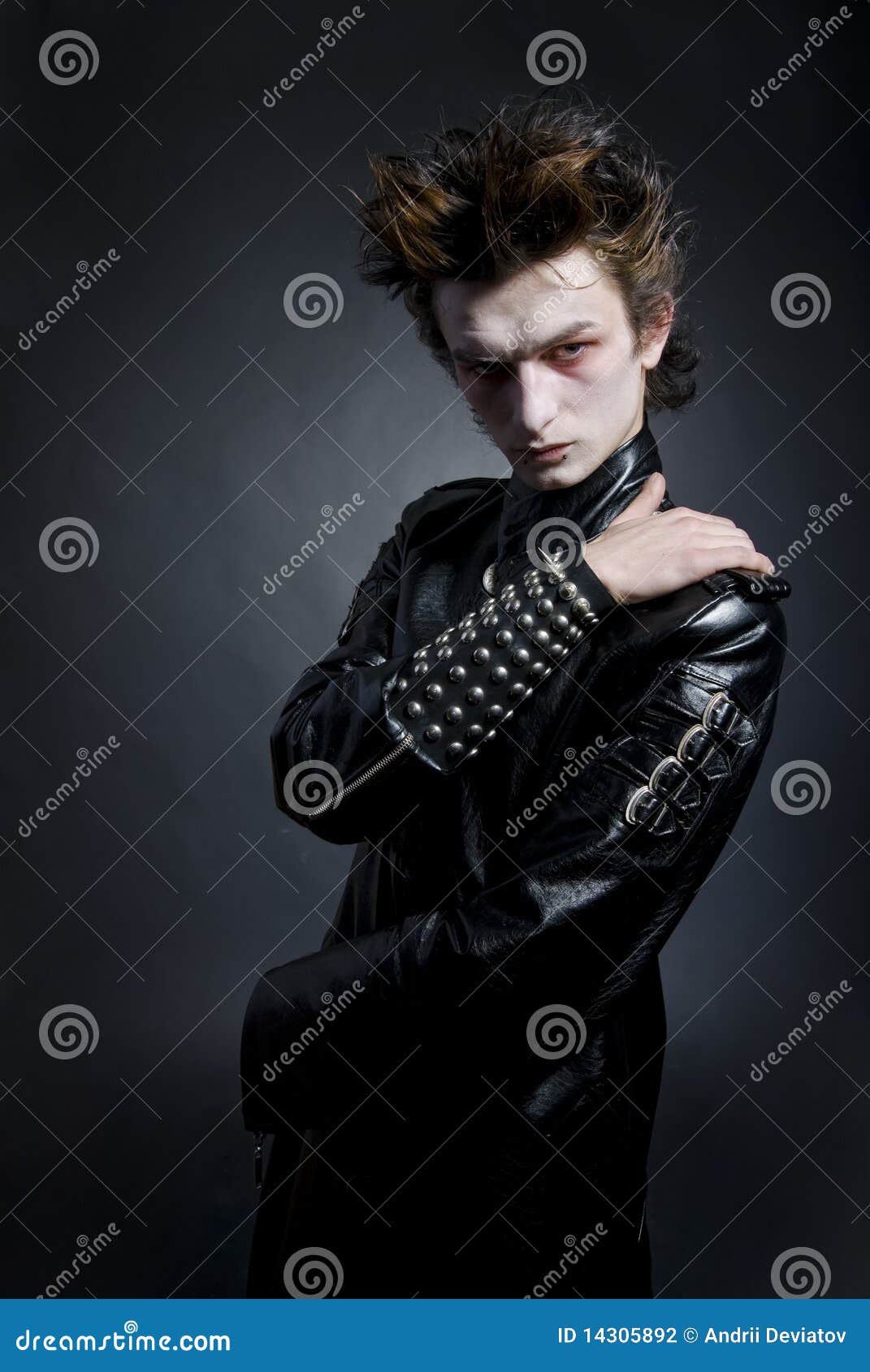 Portrait of young goth stock photo. Image of death, night - 14305892
