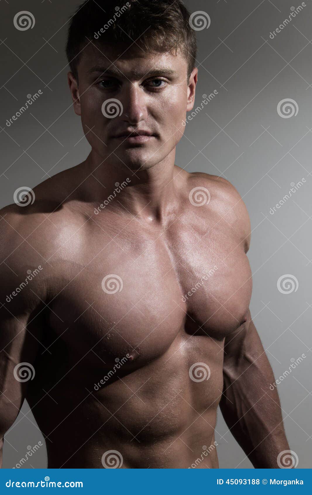 Portrait of Young Handsome Bodybuilder Stock Photo - Image of adult ...