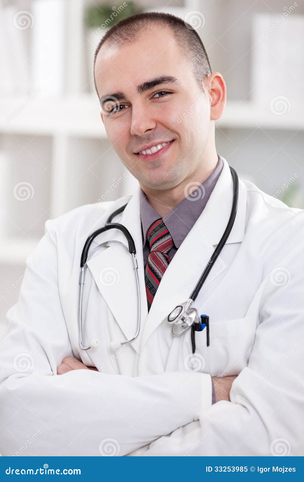 Portrait of Young Handsome Doctor Stock Image - Image of assistant ...