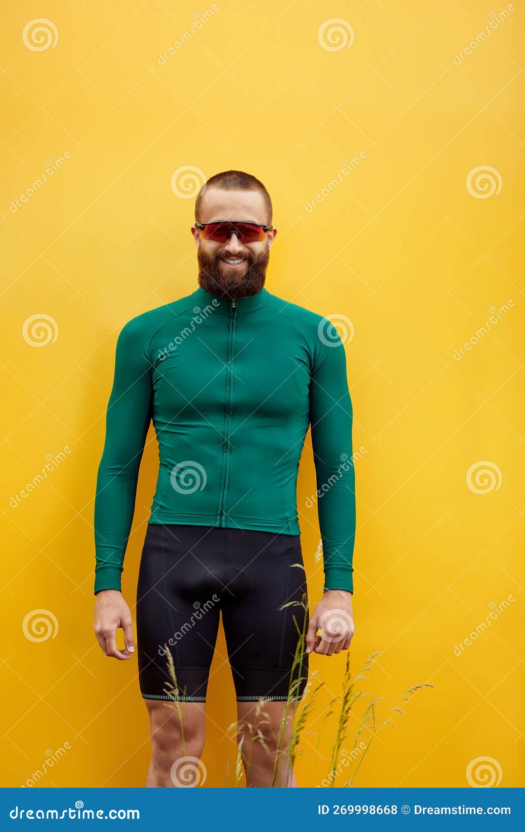 Portrait of a Young Handsome Male Cyclist Stock Photo - Image of summer ...