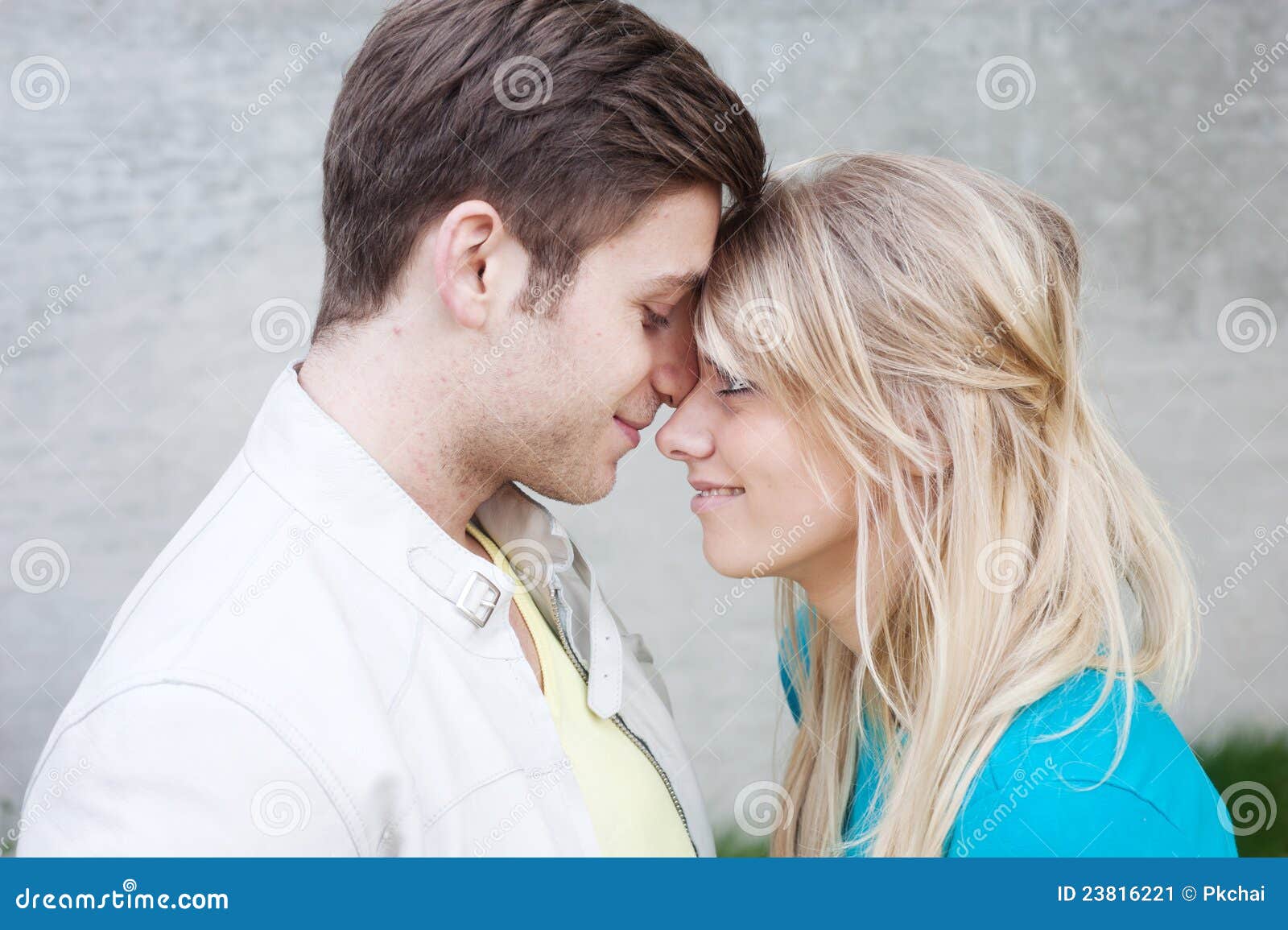Portrait of a Young Happy Couple in Love Stock Image - Image of dating ...
